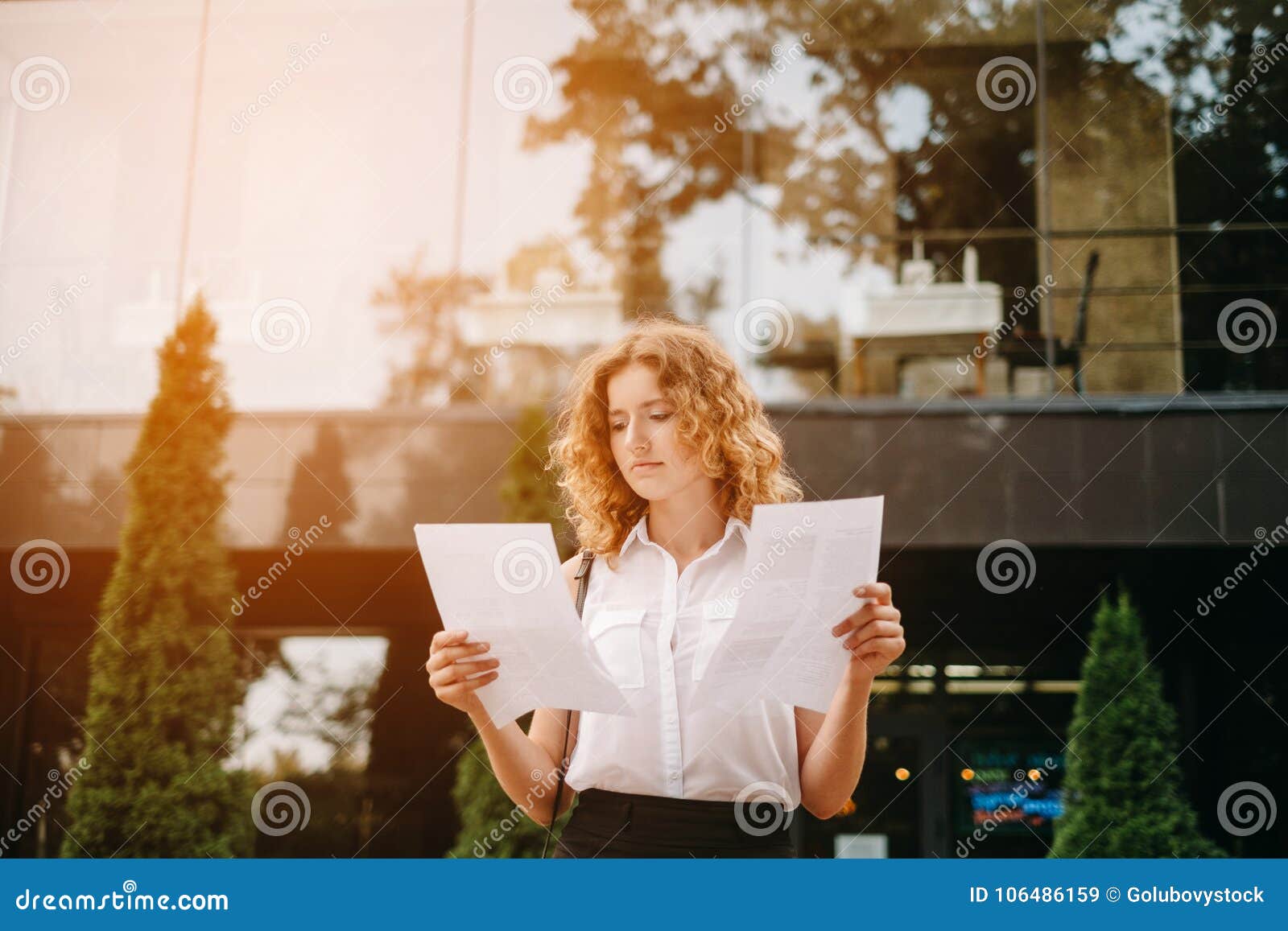 Office Worker Break Paperwork Concentrated Concept Stock Image - Image ...