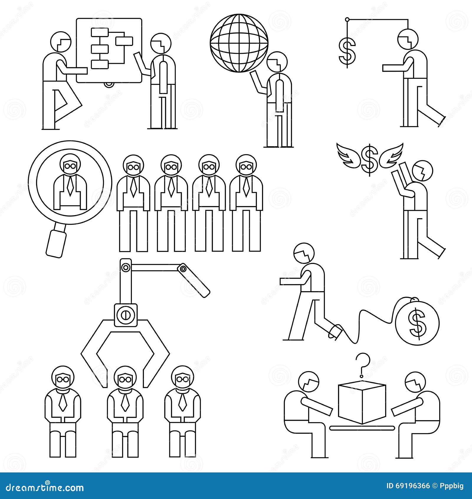 Office Worker, Business Management Concept Stock Illustration ...