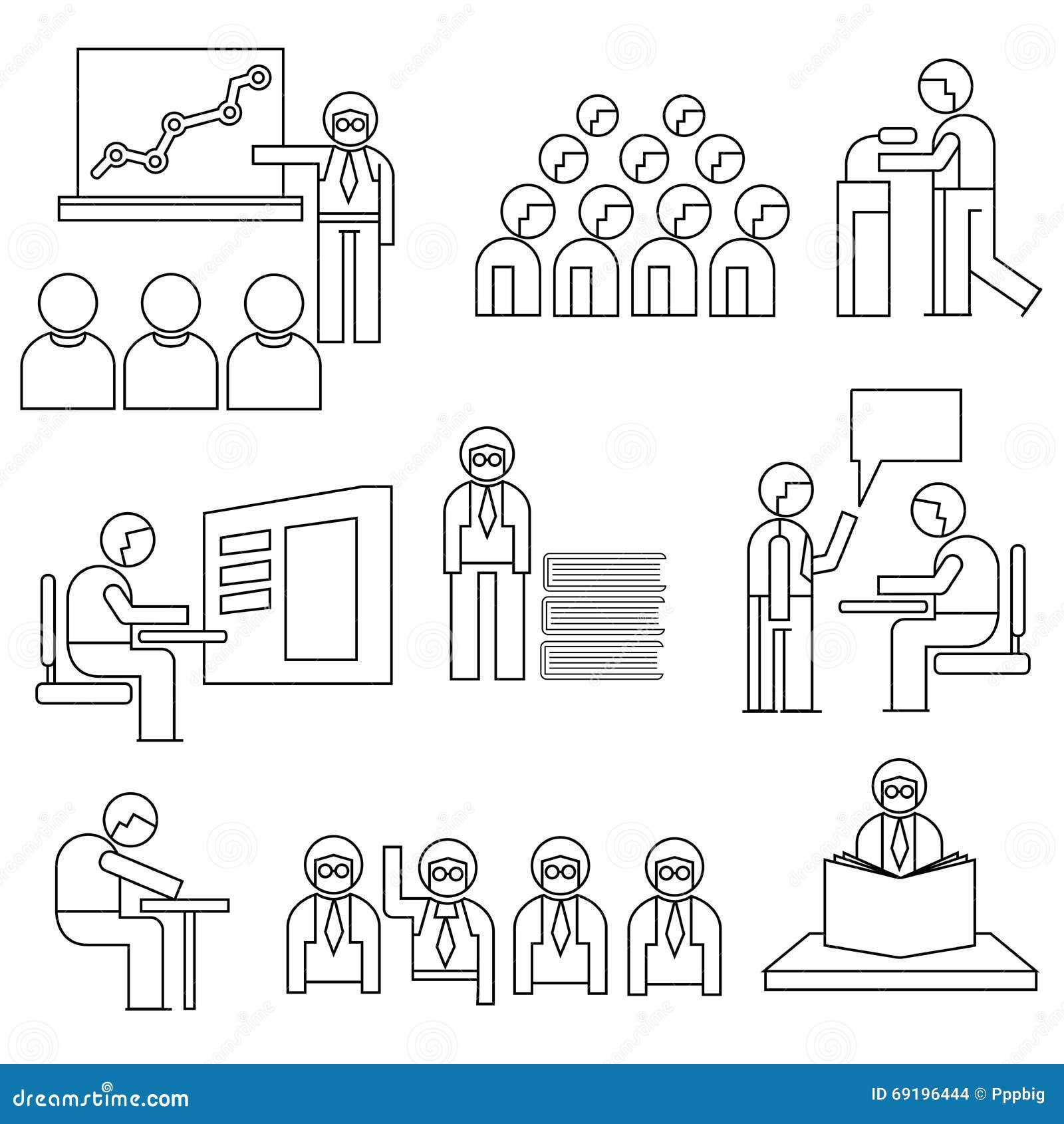 Office Worker, Business Management Concept Stock Illustration ...