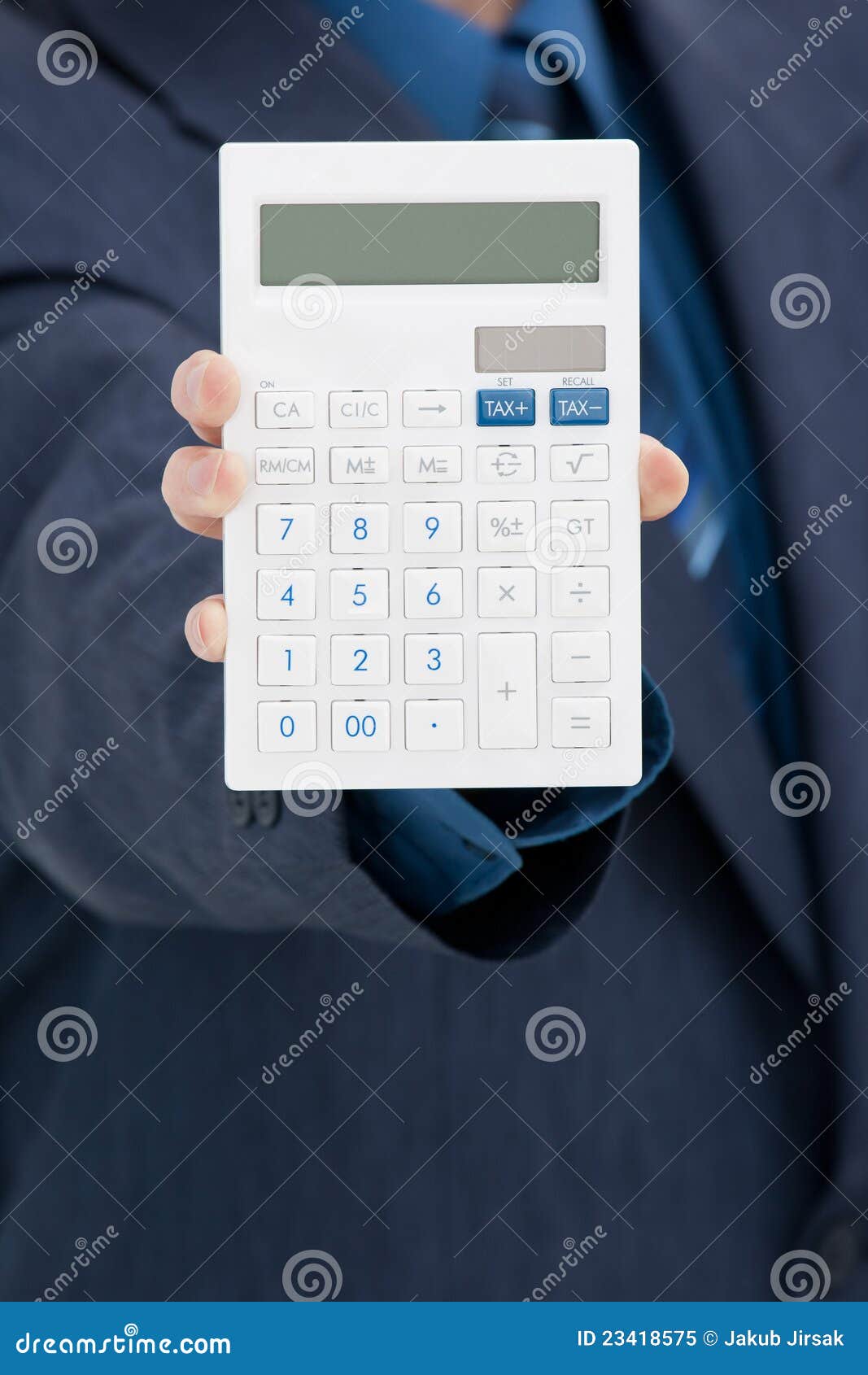 Office Worker with Calculator Stock Image - Image of calculate, male ...