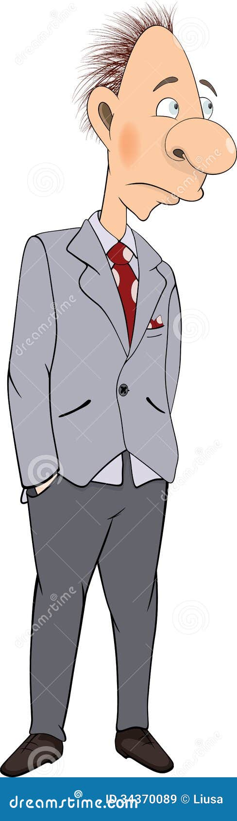 Office worker cartoon stock vector. Illustration of male - 34370089
