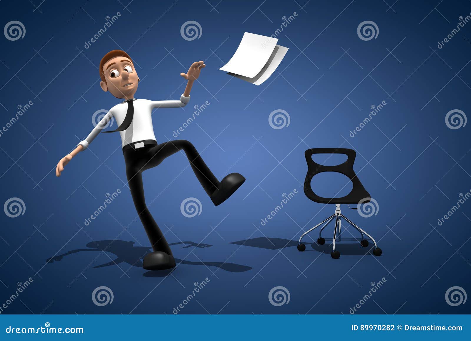 Office worker stock illustration. Illustration of necktie - 89970282