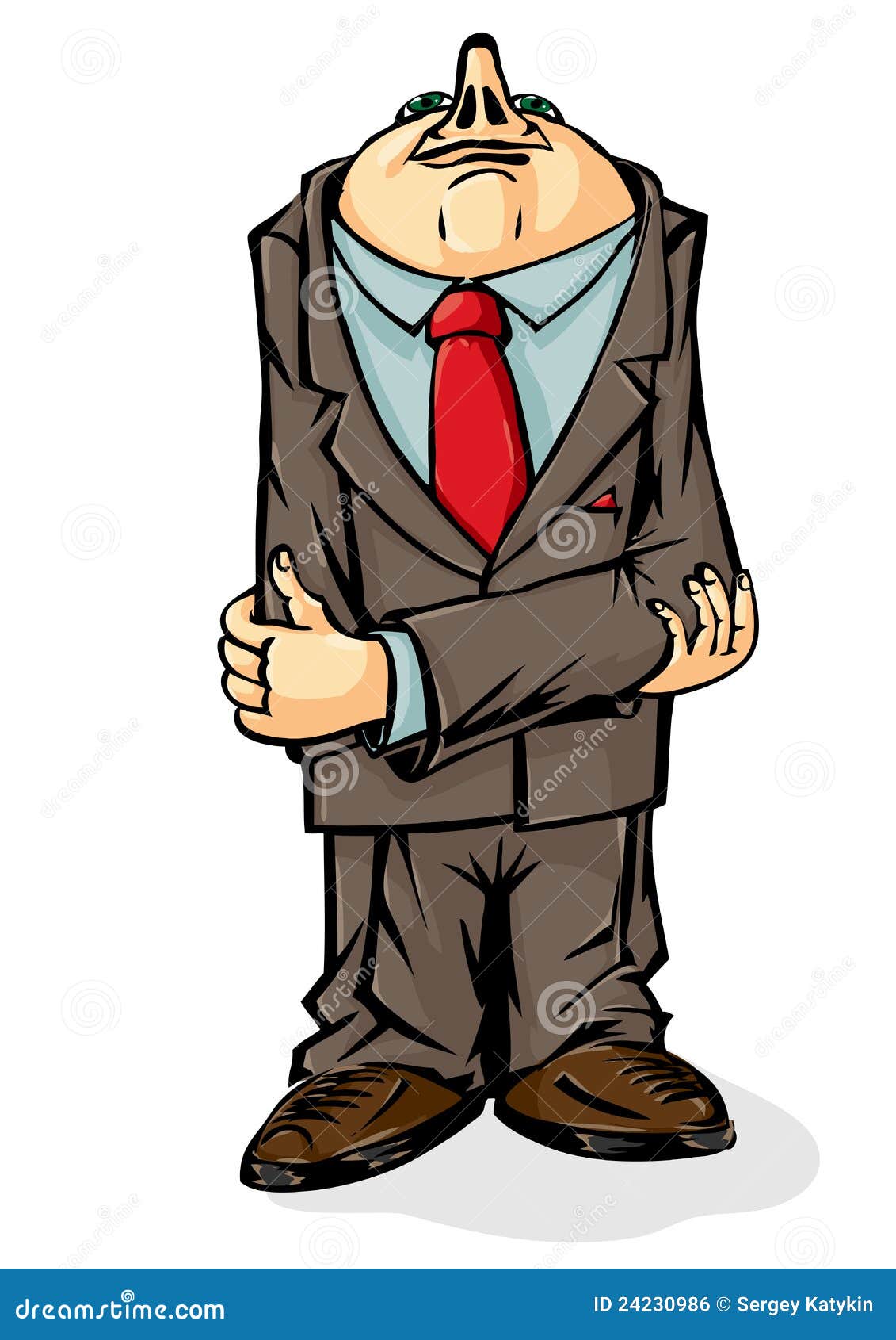 Office Worker. Cowardly Hid His Head Stock Vector - Illustration of ...