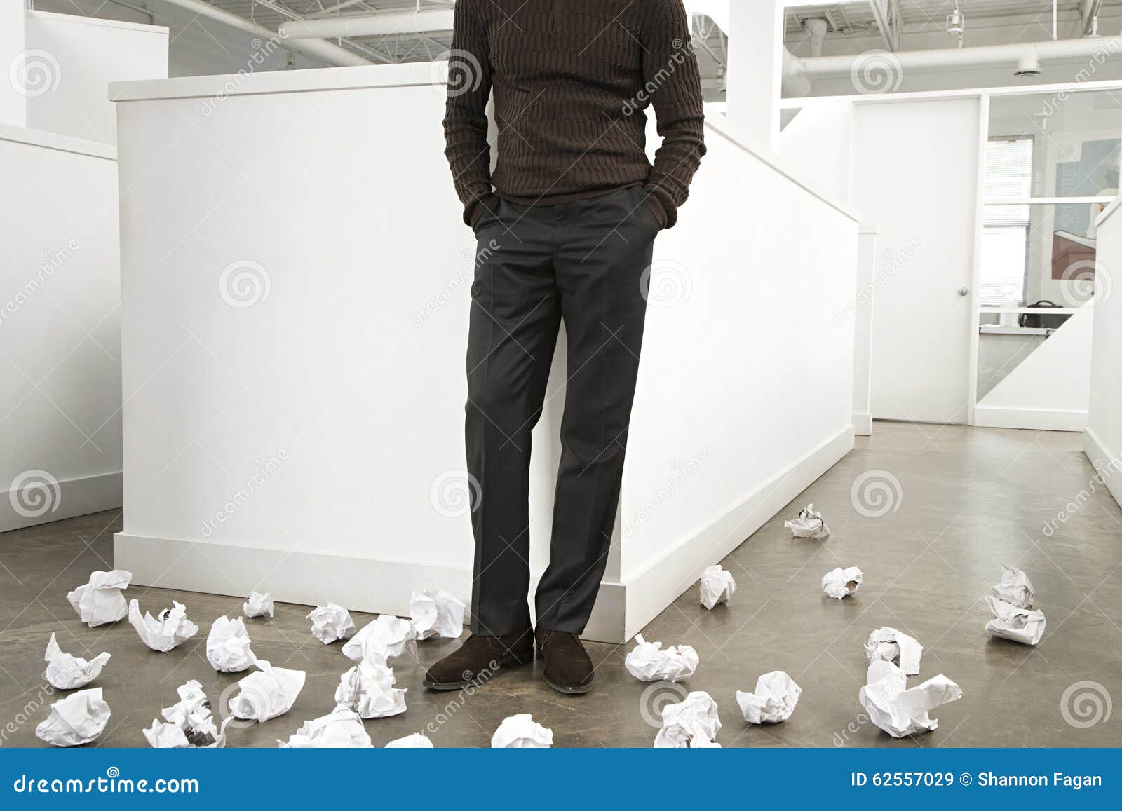 Office Worker with Crumpled Paper Stock Image - Image of cropped, heart ...