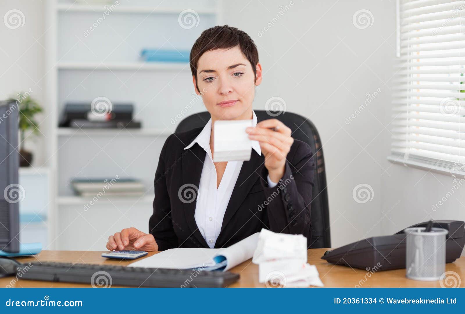 Office Worker Doing Accountancy Stock Photo - Image of office ...