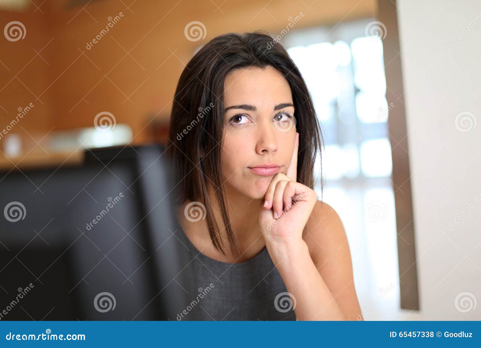 Office Worker with Doubtful Look Stock Photo - Image of expression ...