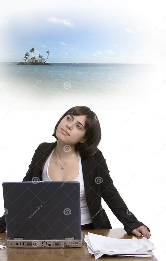 Office worker dreaming stock image. Image of holiday, work - 511227
