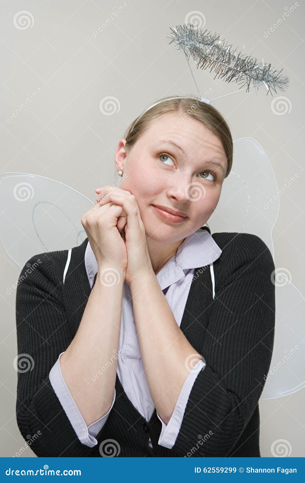 Office Worker Dressed As an Angel Stock Image - Image of amusing ...