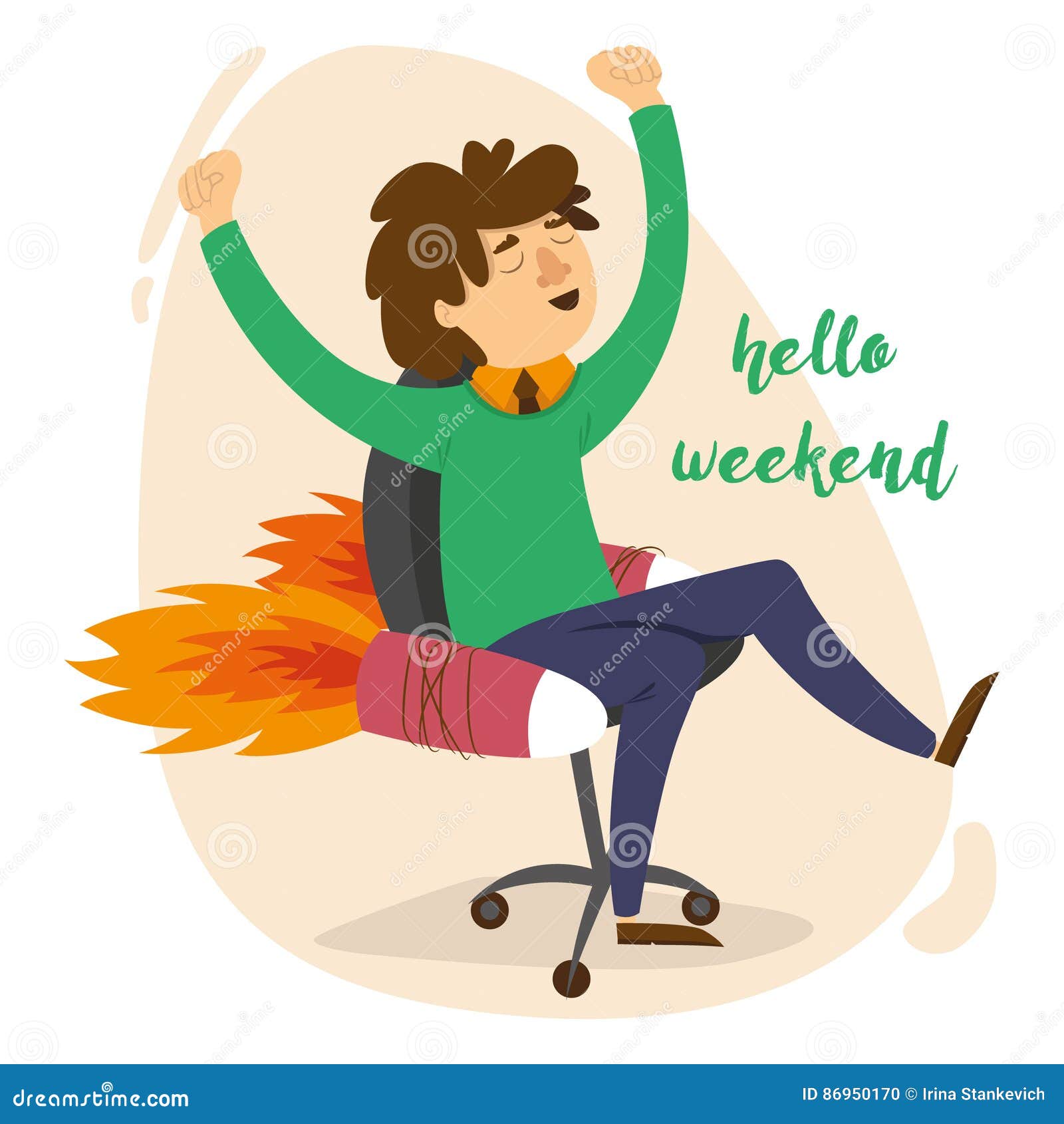 Office Worker at the End of the Working Week Stock Vector ... Office Worker at the End of the Working Week Stock Vector ...