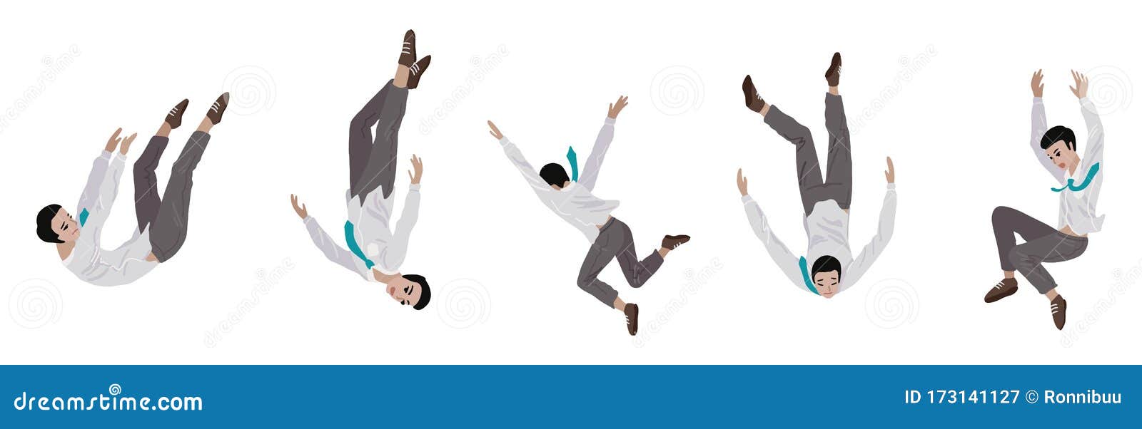 Office Worker is Falling Down. Vector Illustration Stock Vector ...