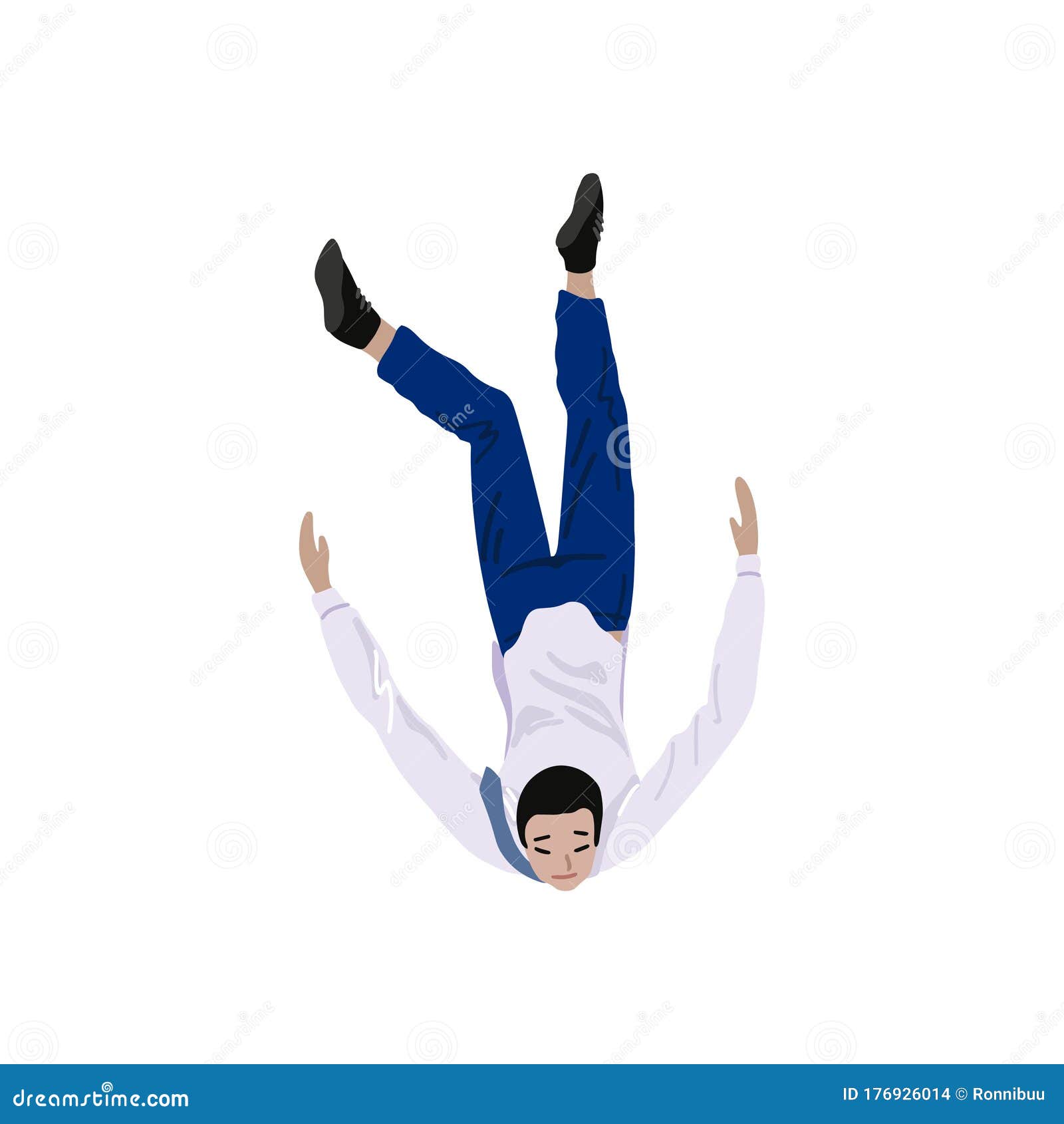 Office Worker is Falling Down. Vector Illustration Stock Vector ...