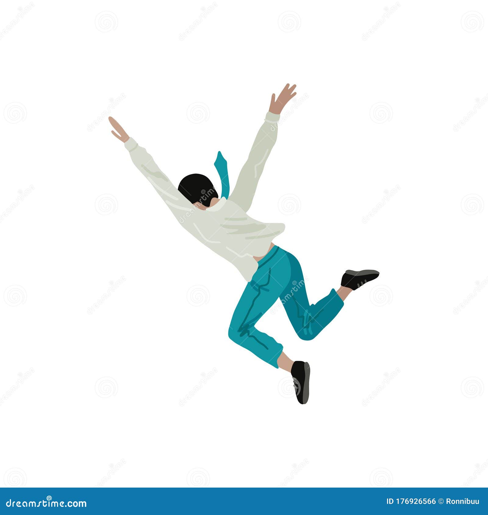 Office Worker is Falling Down. Vector Illustration Stock Vector ...