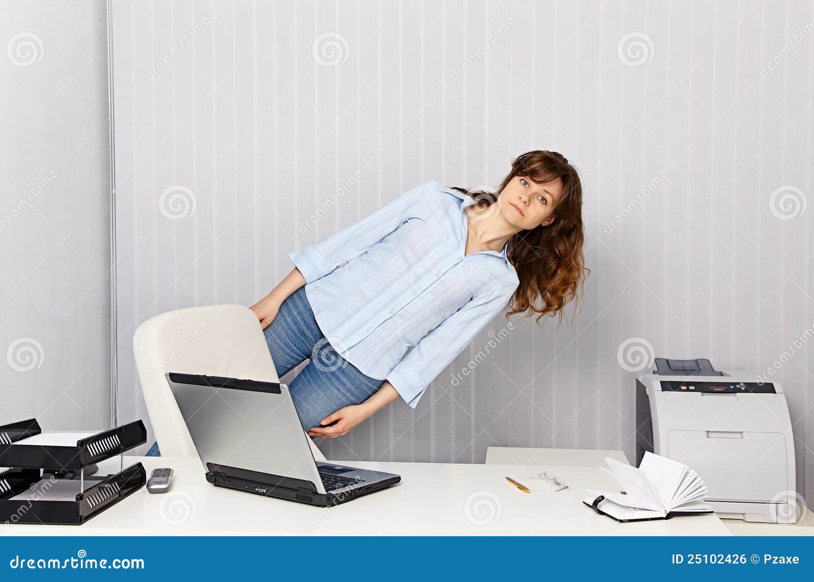 Office Worker Goes Crazy with Work Stock Photo - Image of humor ...