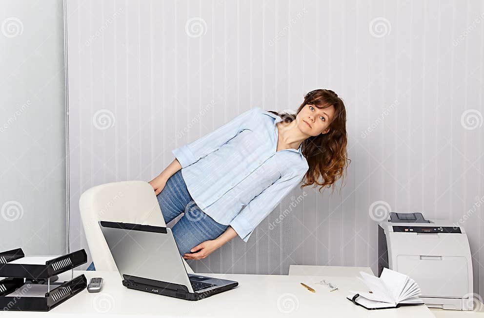 Office Worker Goes Crazy with Work Stock Photo - Image of humor ...