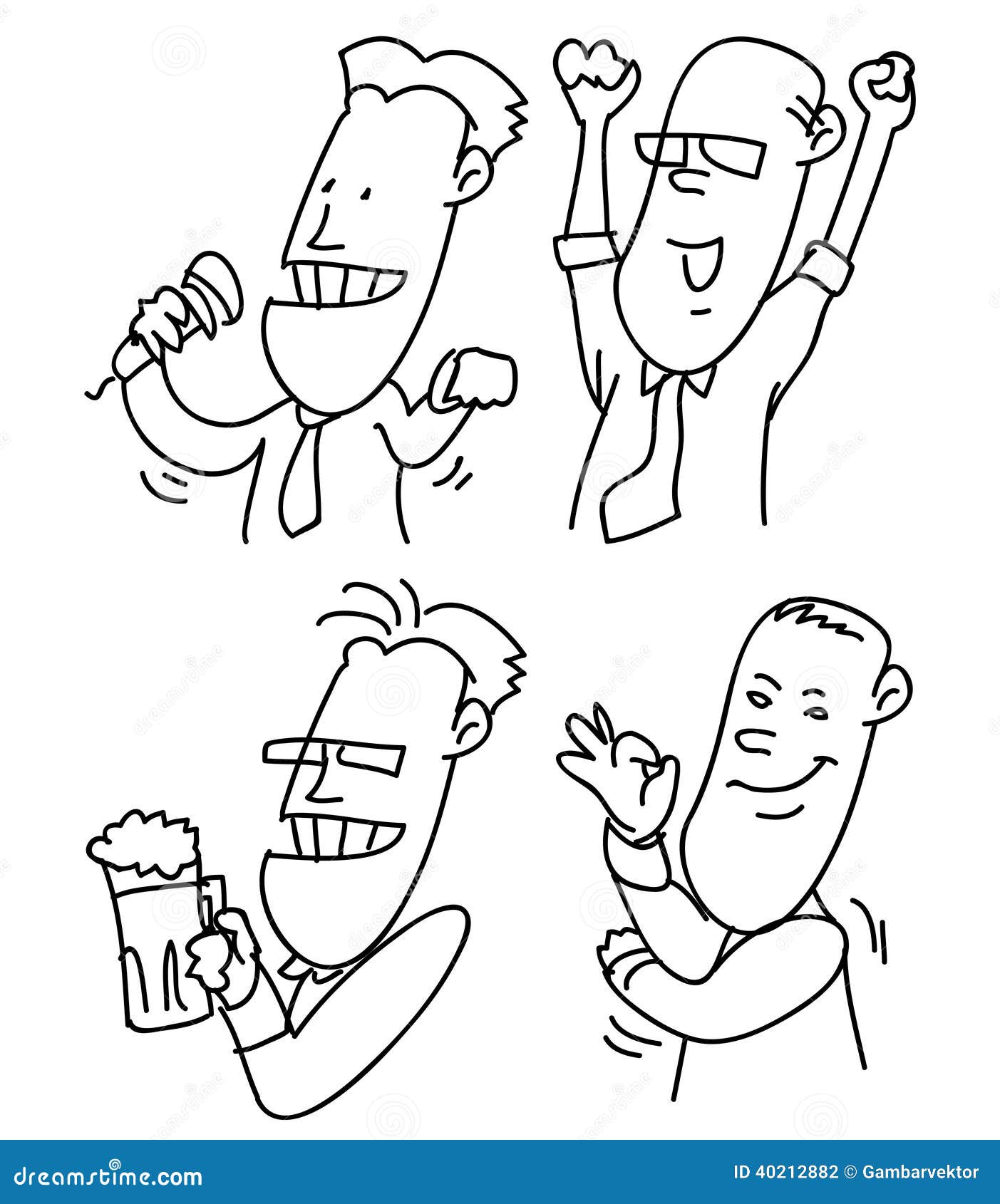 Office Worker Happy stock vector. Illustration of happy - 40212882