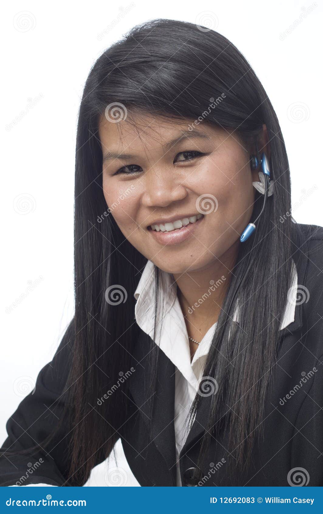 Office worker with headset stock image. Image of expertise - 12692083