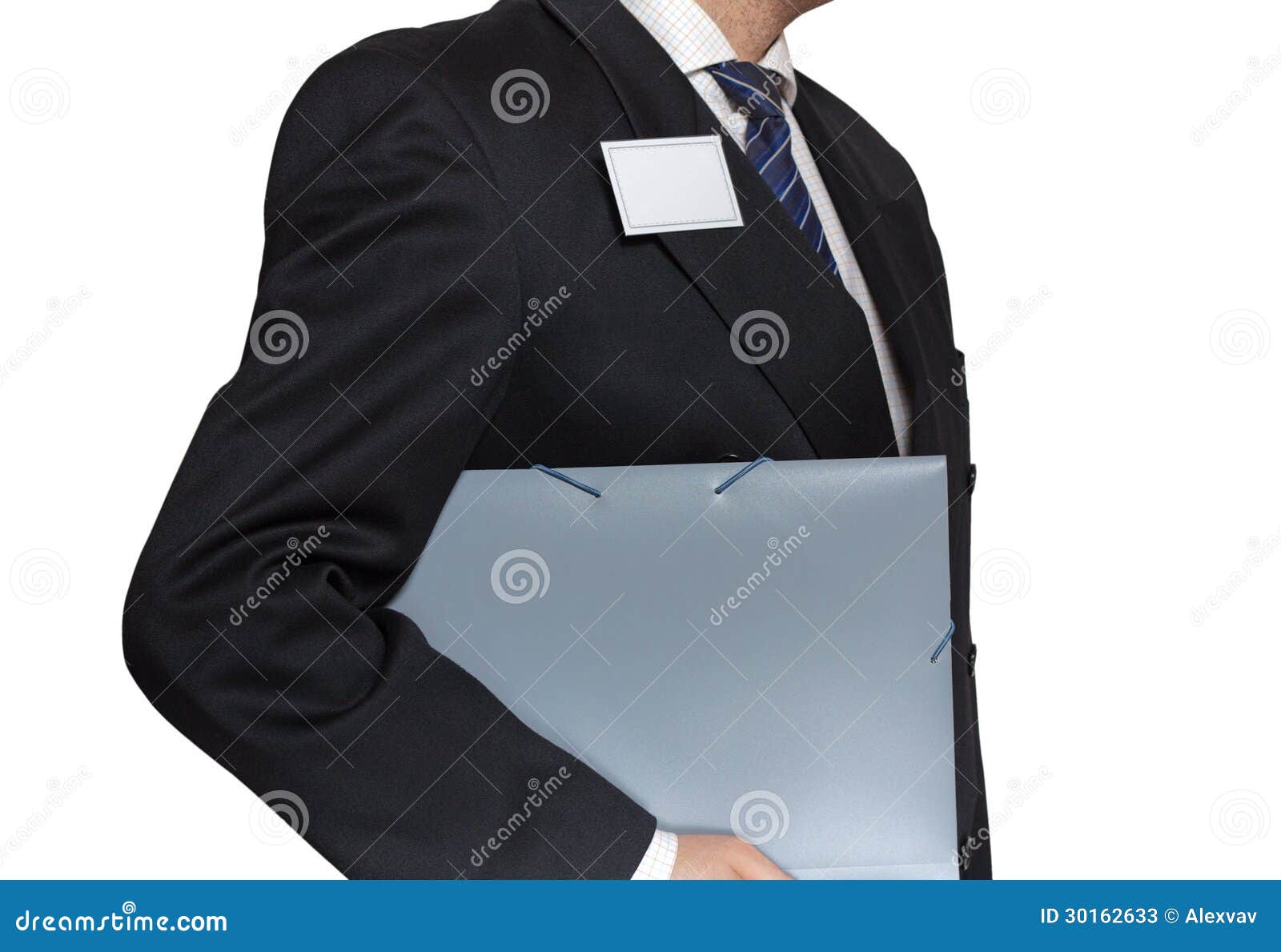 Office Worker Holding a Folder with Documents Stock Image - Image of ...