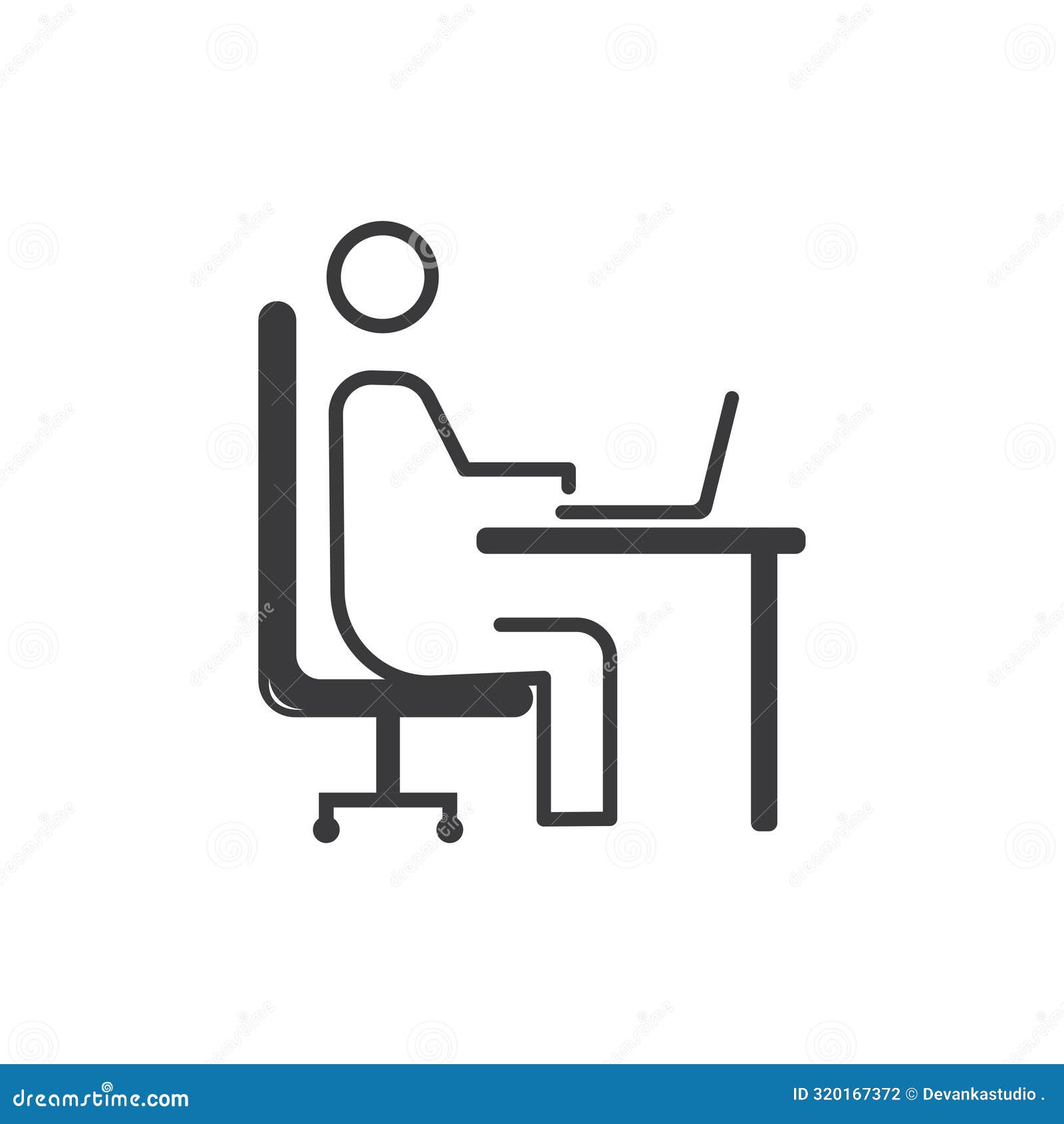 Office worker icon stock vector. Illustration of workplace - 320167372
