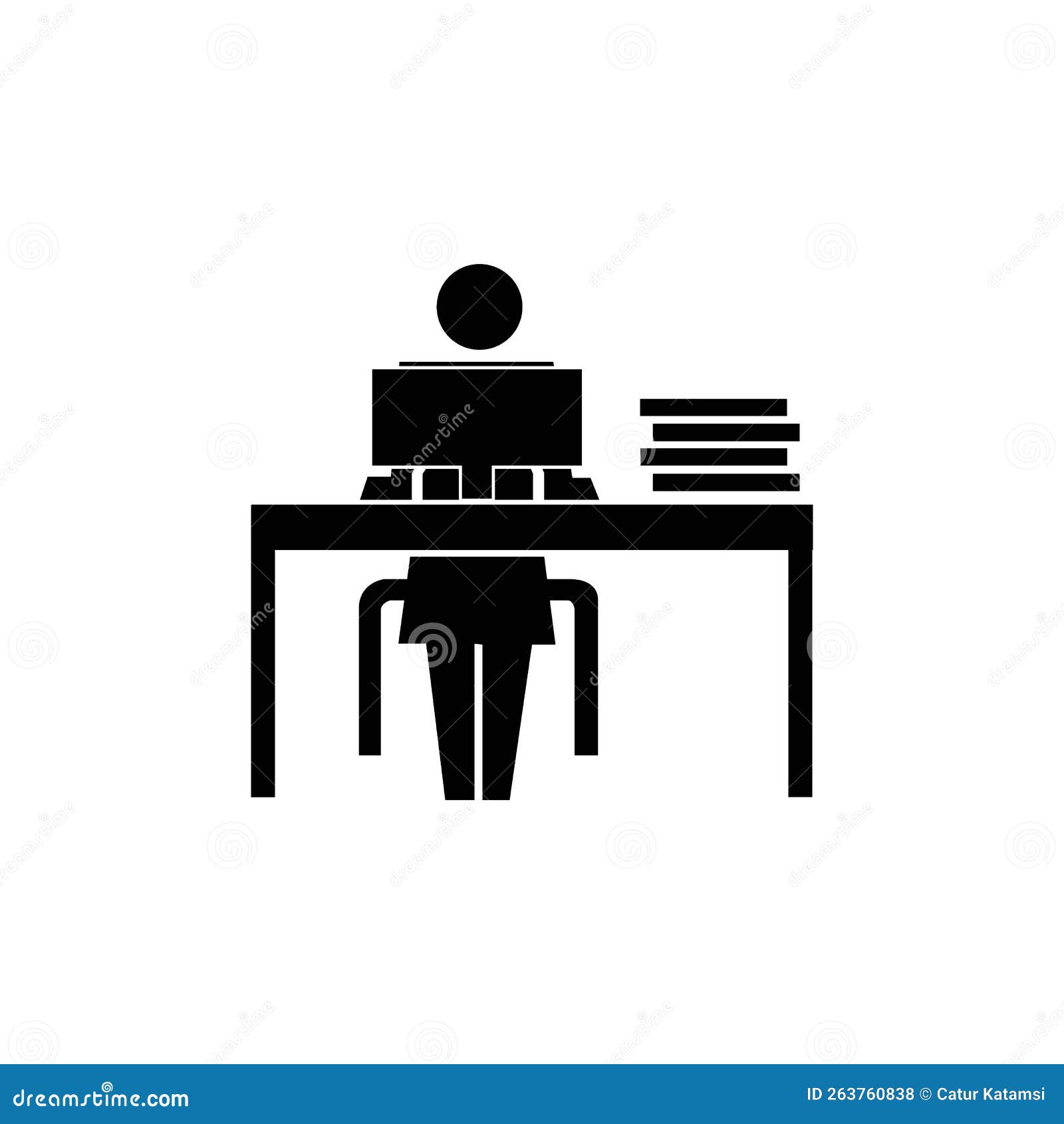 Office Worker Icon Logo Vector Design Template Stock Vector ...