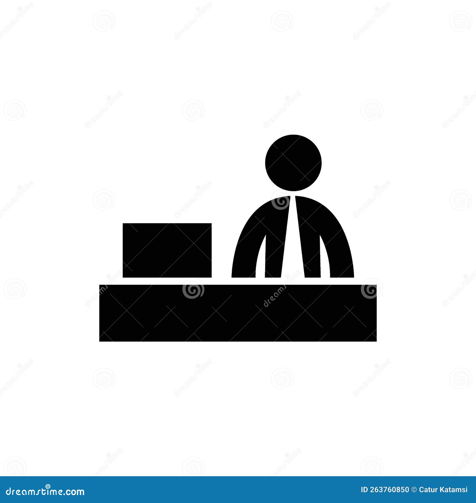 Office Worker Icon Logo Vector Design Template Stock Vector ...