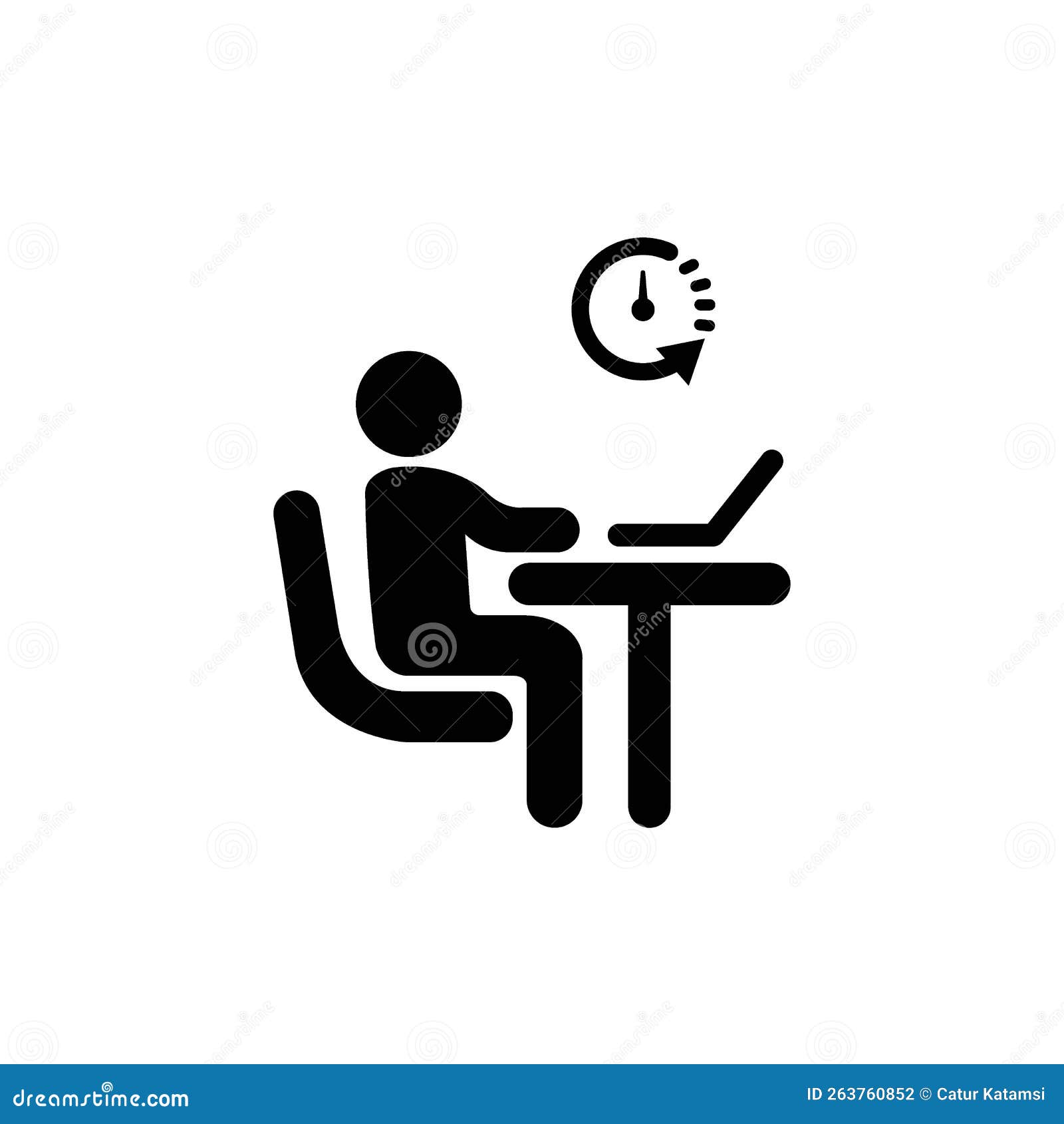 Office Worker Icon Logo Vector Design Template Stock Vector ...