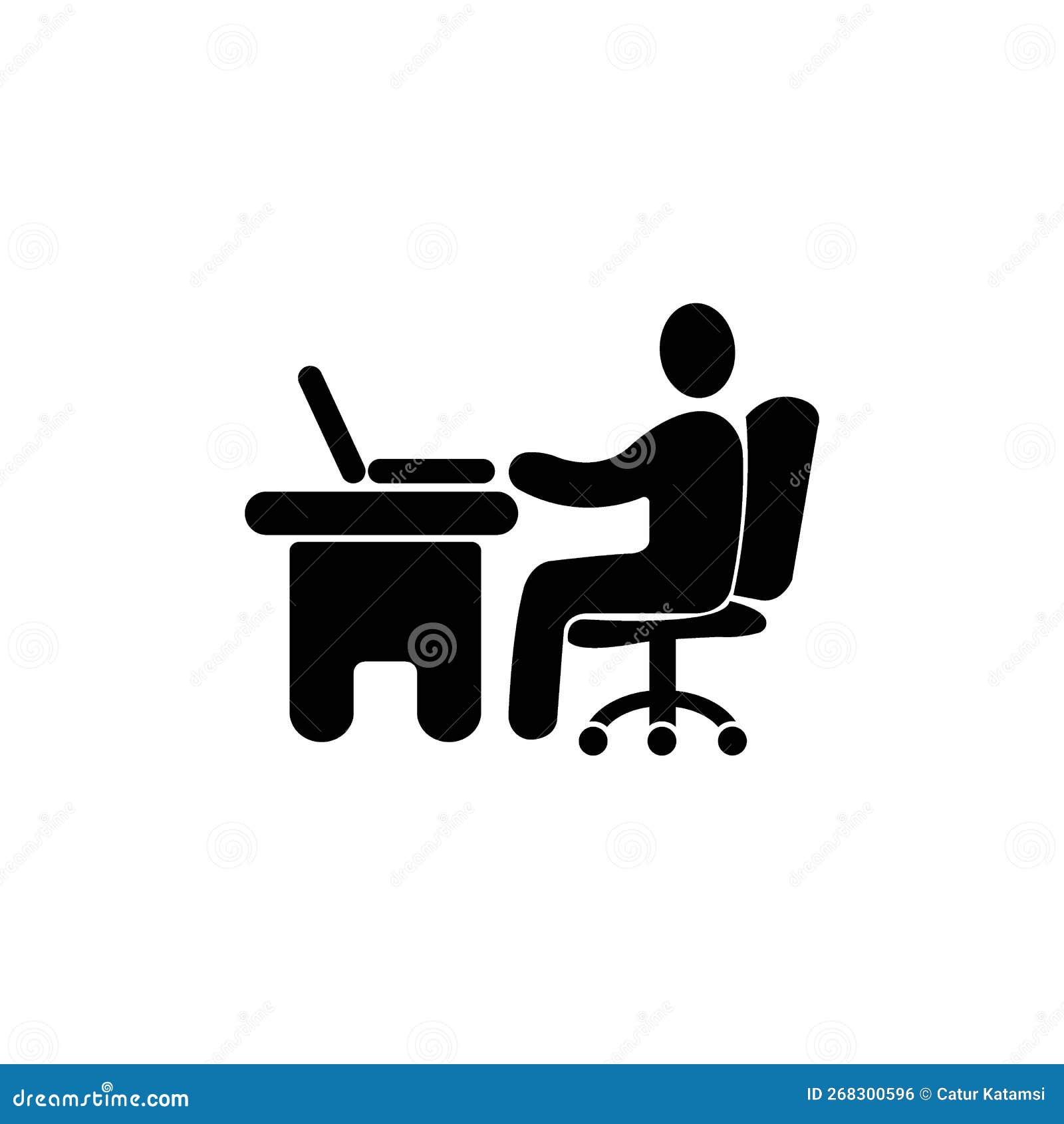 Office Worker Icon Logo Vector Design Template Stock Illustration ...