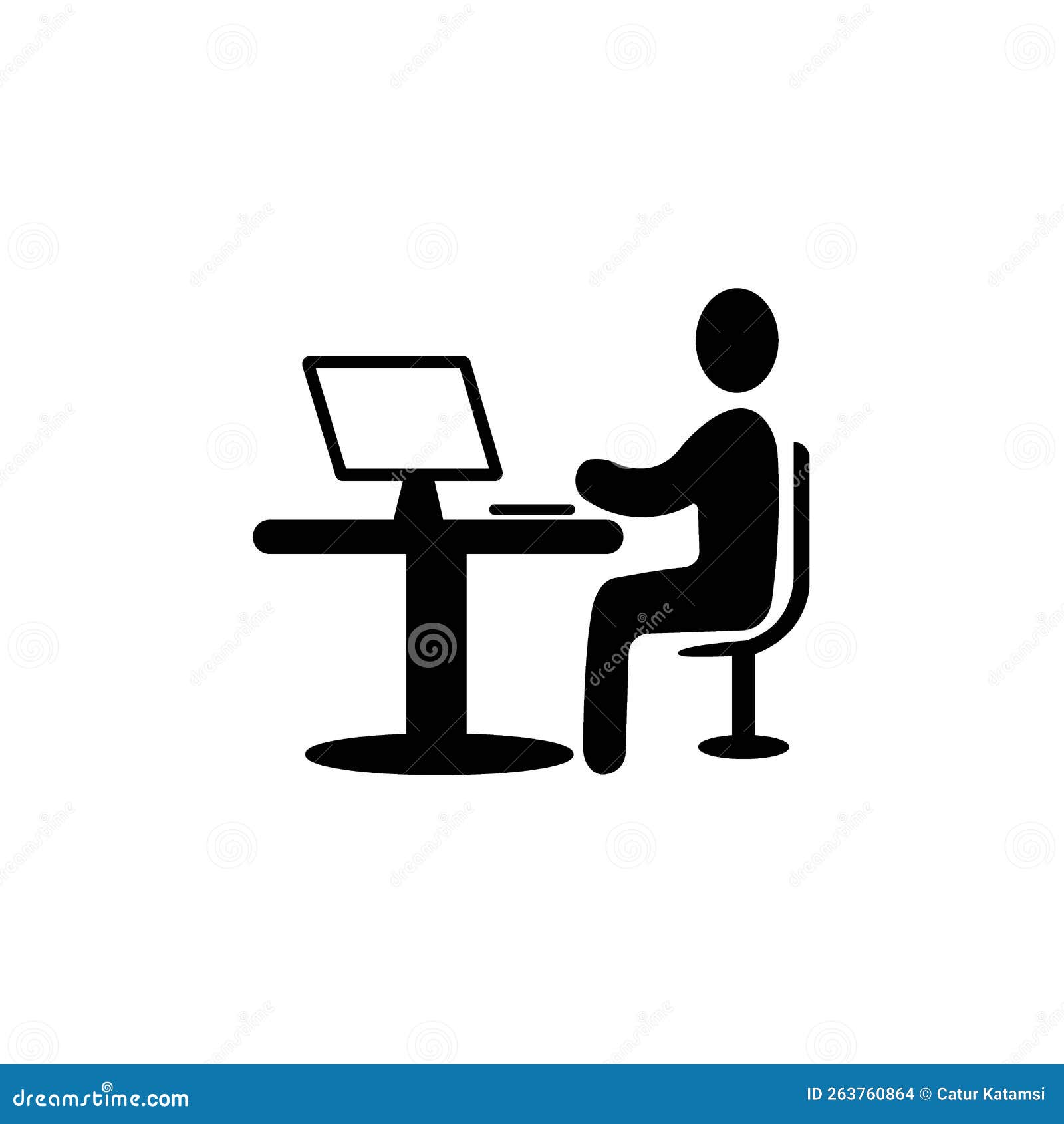 Office Worker Icon Logo Vector Design Template Stock Vector ...