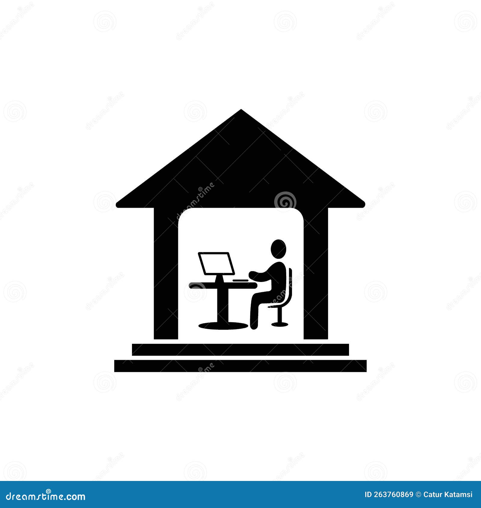 Office Worker Icon Logo Vector Design Template Stock Vector ...