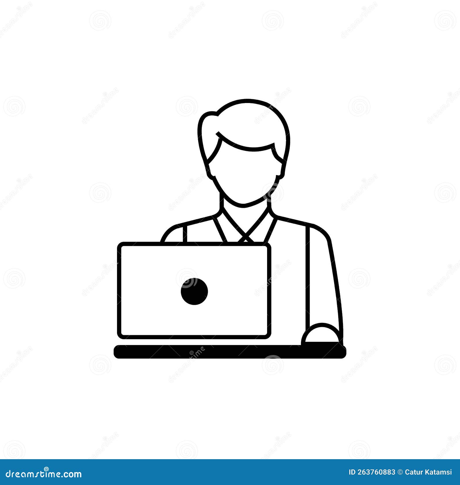 Office Worker Icon Logo Vector Design Template Stock Vector ...