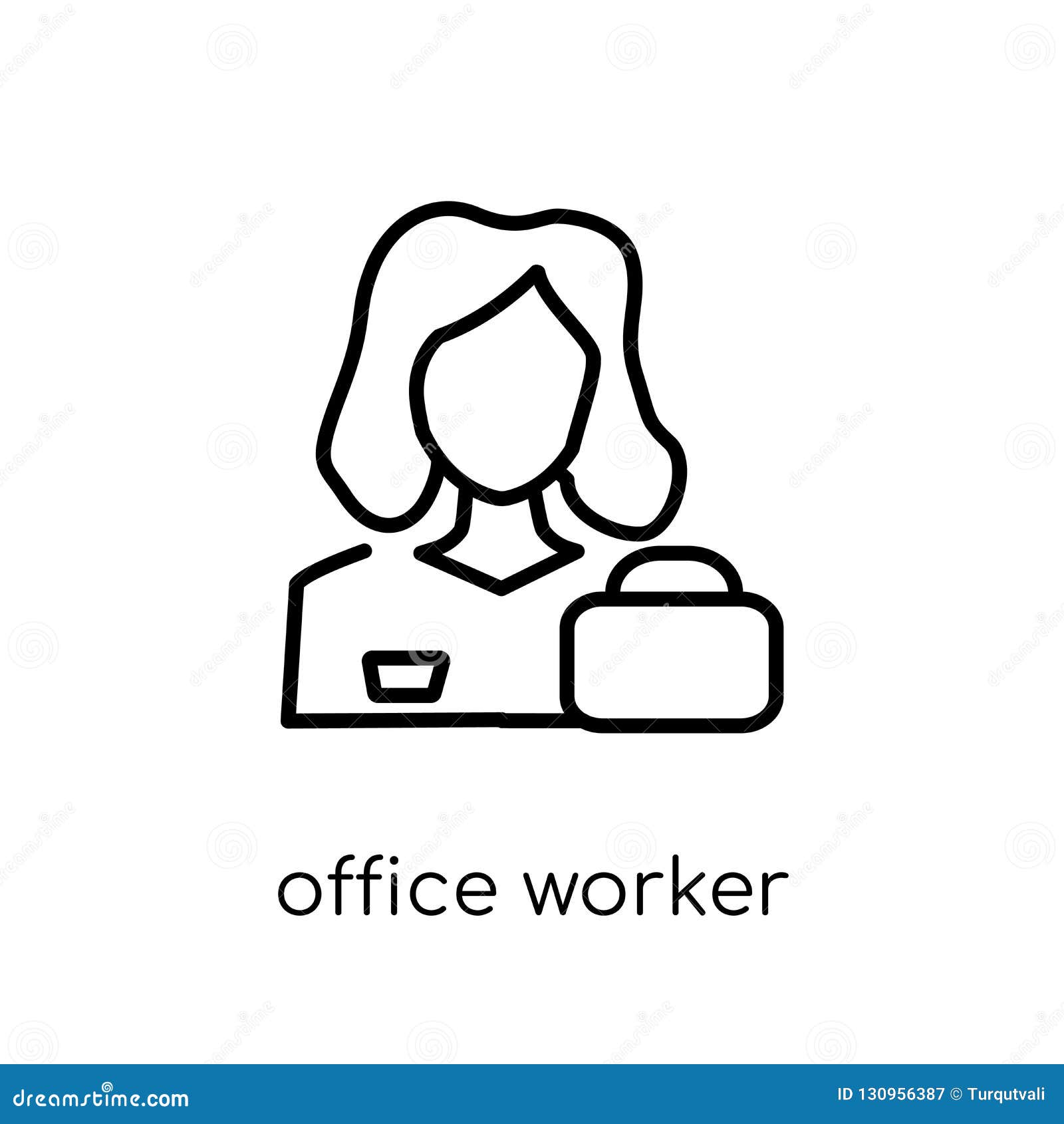 Female Office Worker Icon