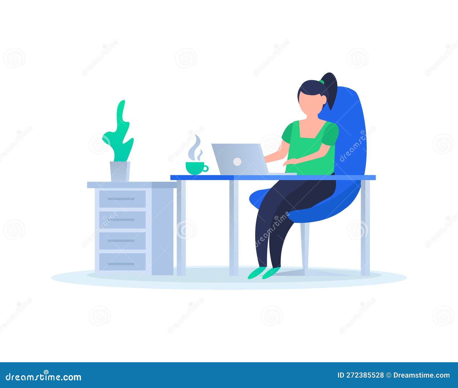 Office Worker Illustration stock vector. Illustration of clipart ...