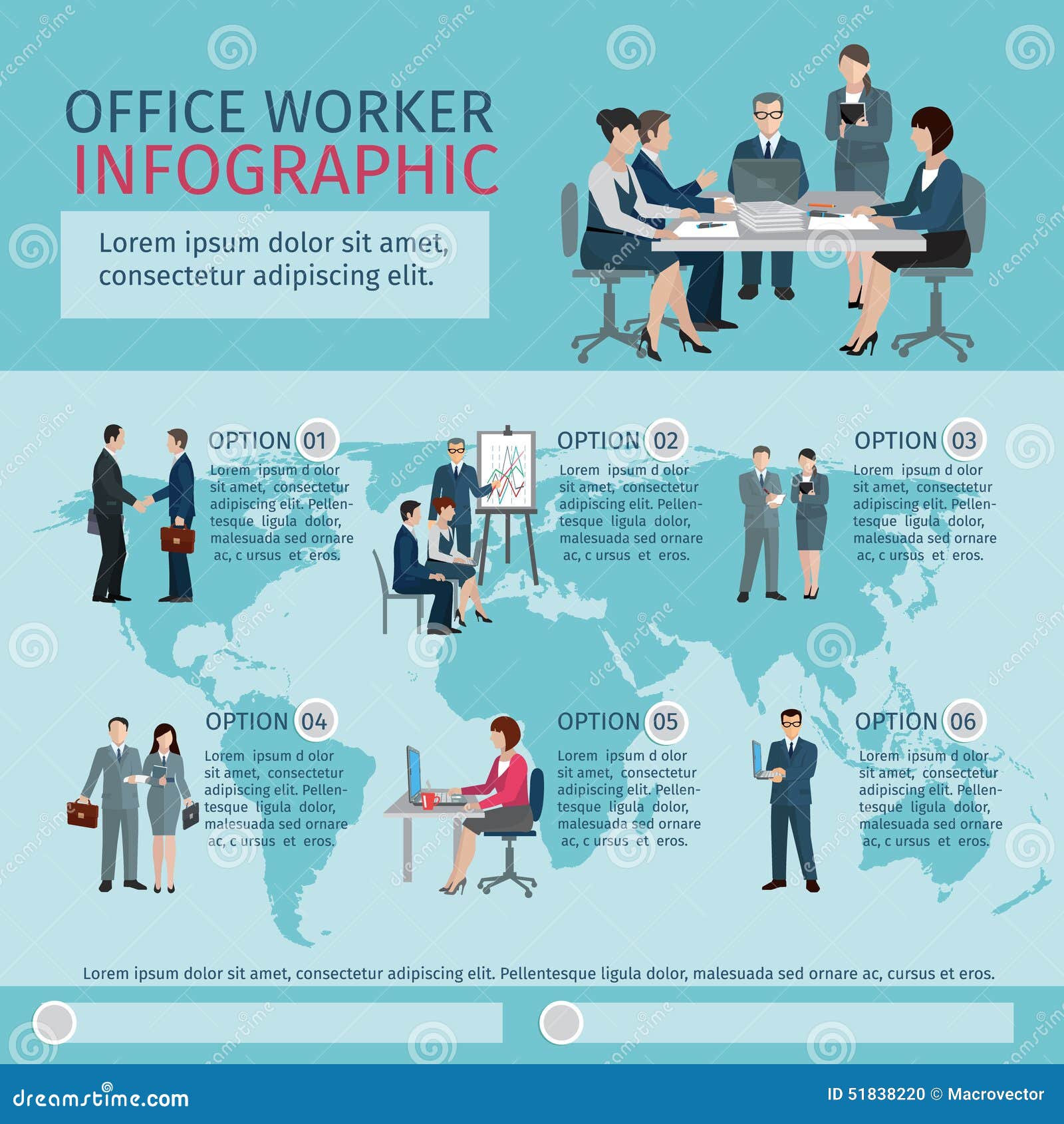 Office Worker Infographics stock vector. Illustration of organized ...