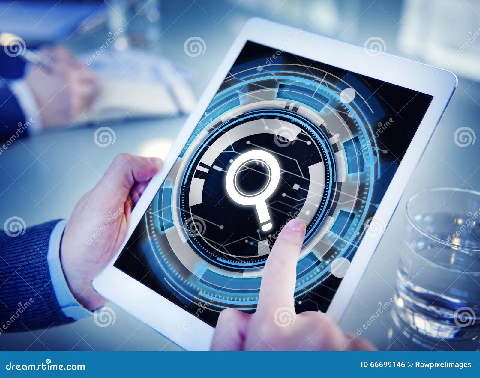 Office Worker Internet Connection Tablet Concept Stock Photo - Image of ...