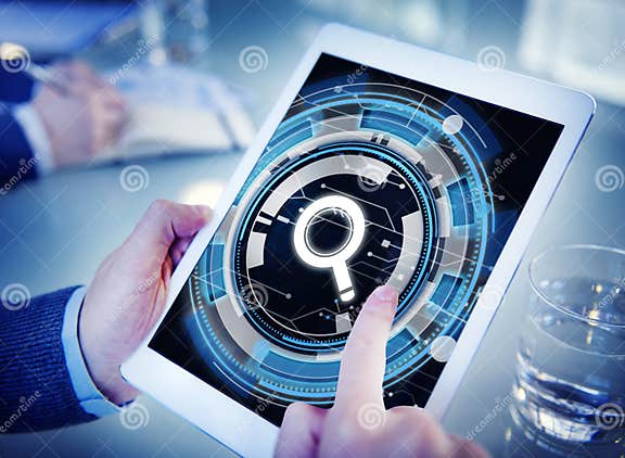 Office Worker Internet Connection Tablet Concept Stock Photo - Image of ...