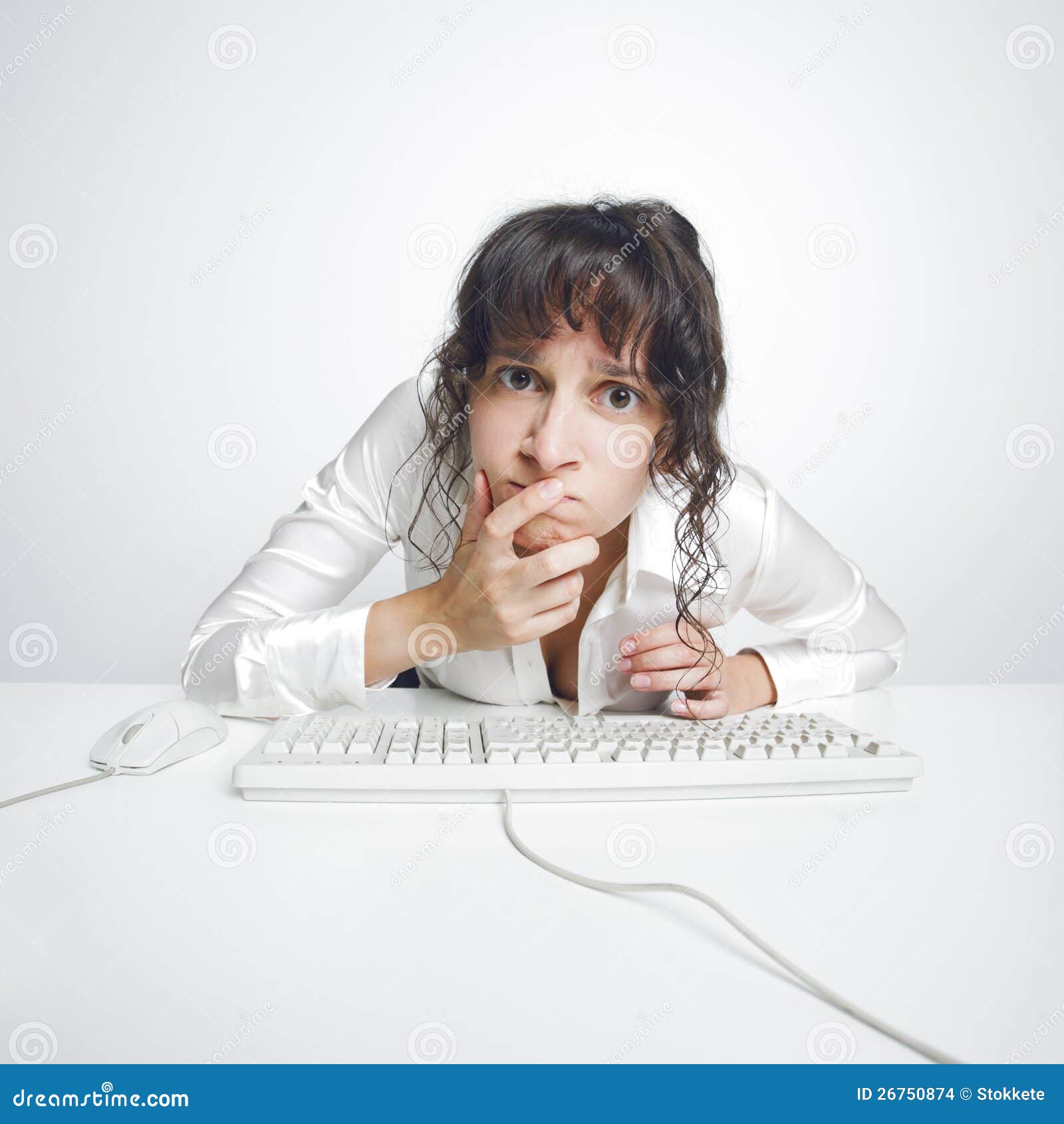 Office Worker Looking Confused at the Camera Stock Photo - Image of ...