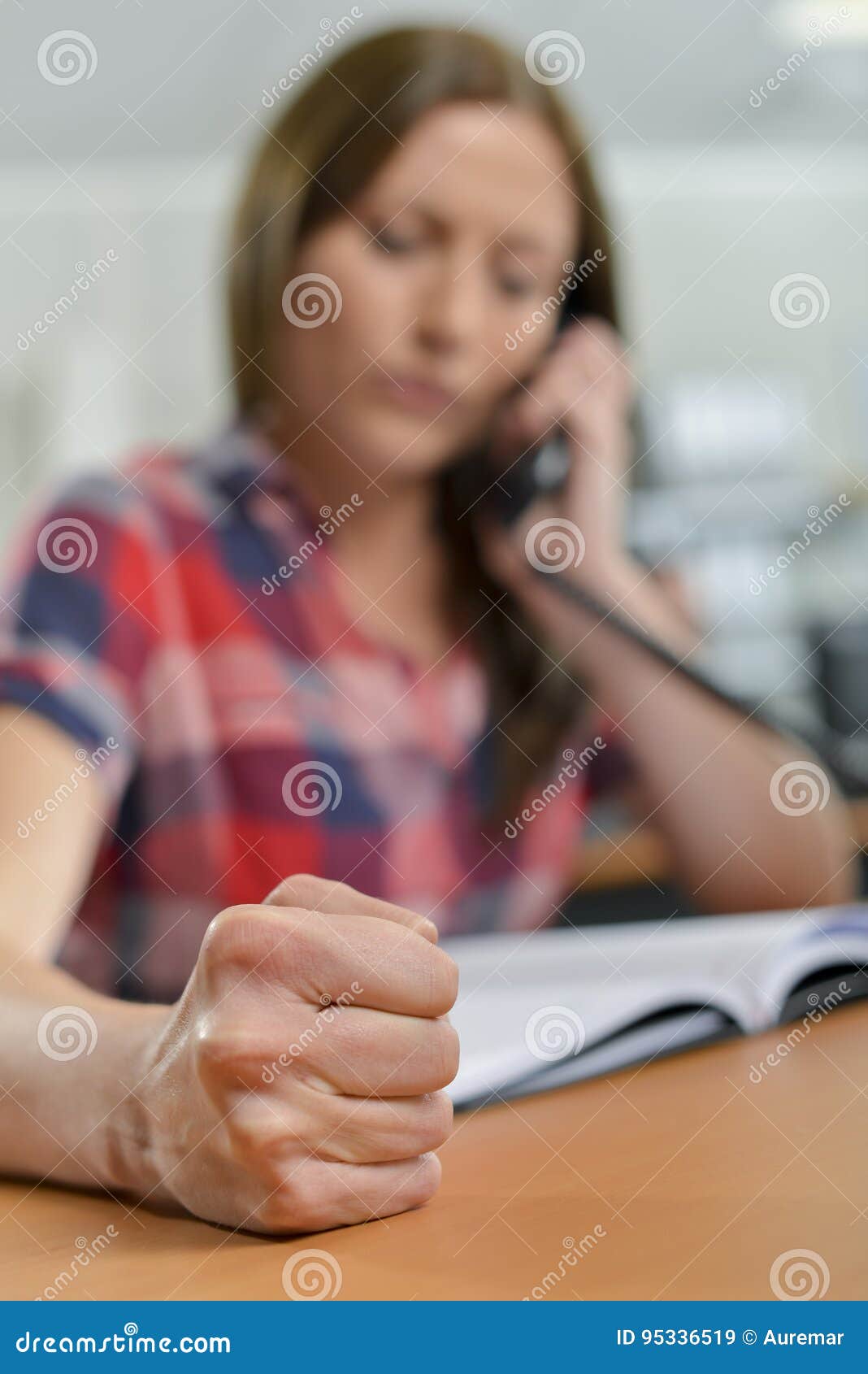 Office worker making fist stock image. Image of fist - 95336519