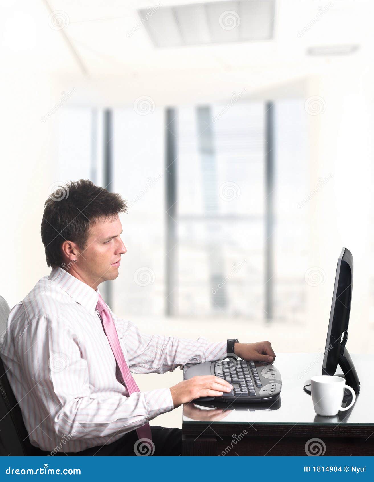 Office worker - male stock photo. Image of businessman - 1814904