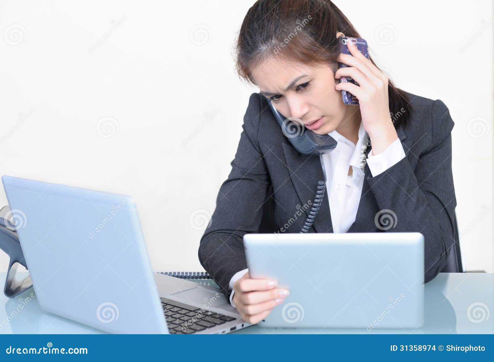 Office worker in office stock photo. Image of portrait - 31358974