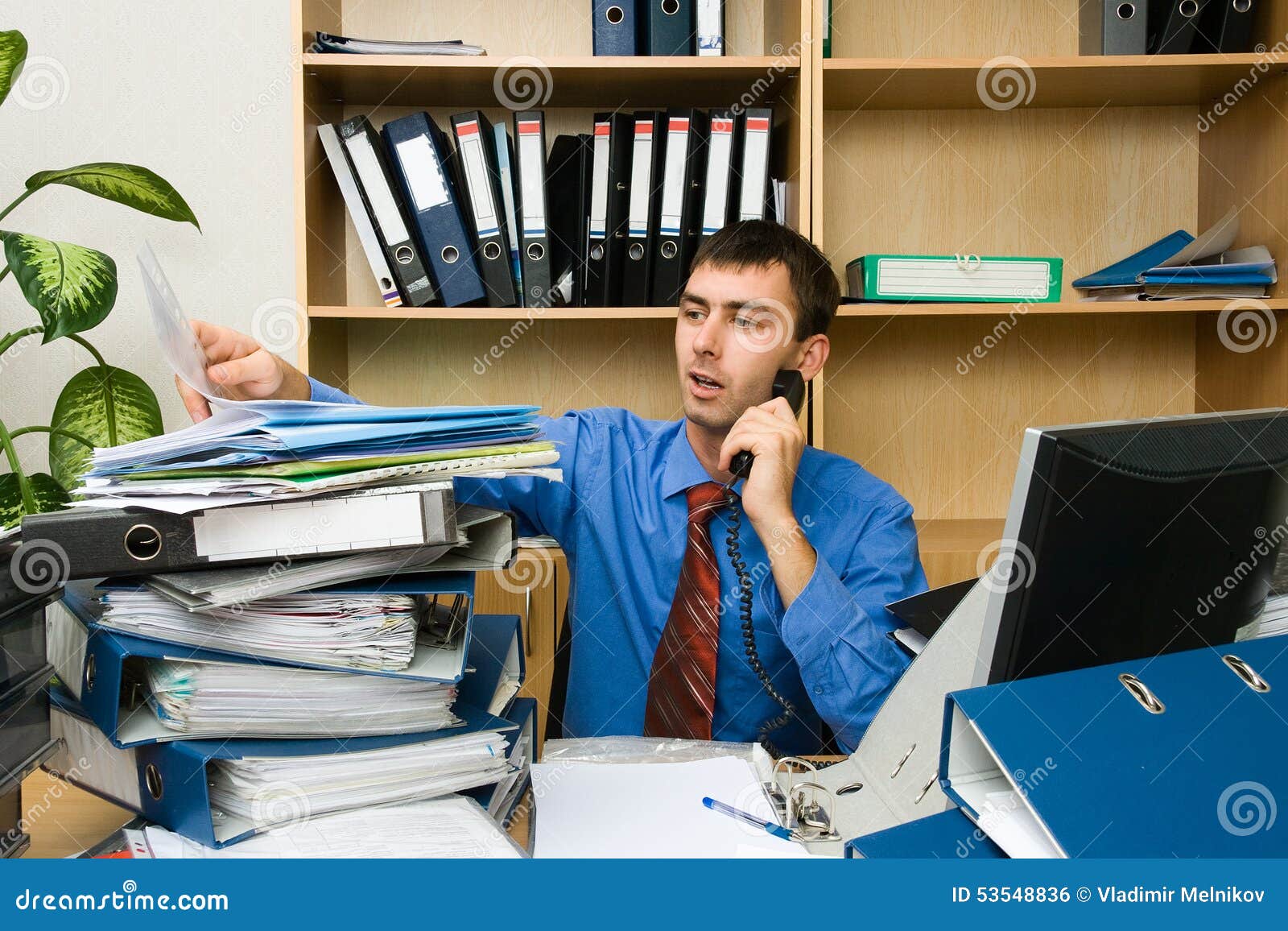 Office worker overworked stock photo. Image of entrepreneur - 53548836