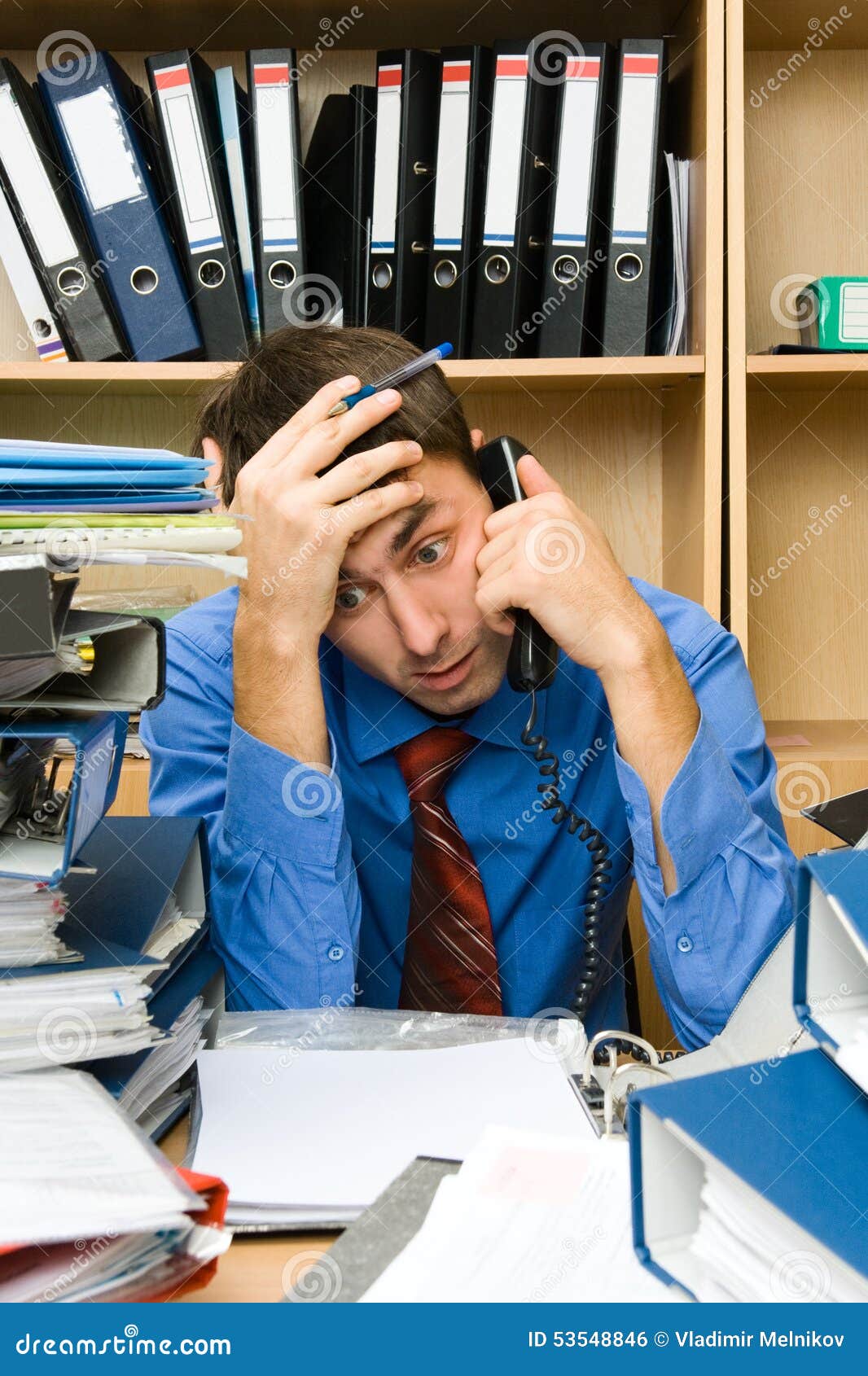 Office worker overworked stock photo. Image of businessman - 53548846