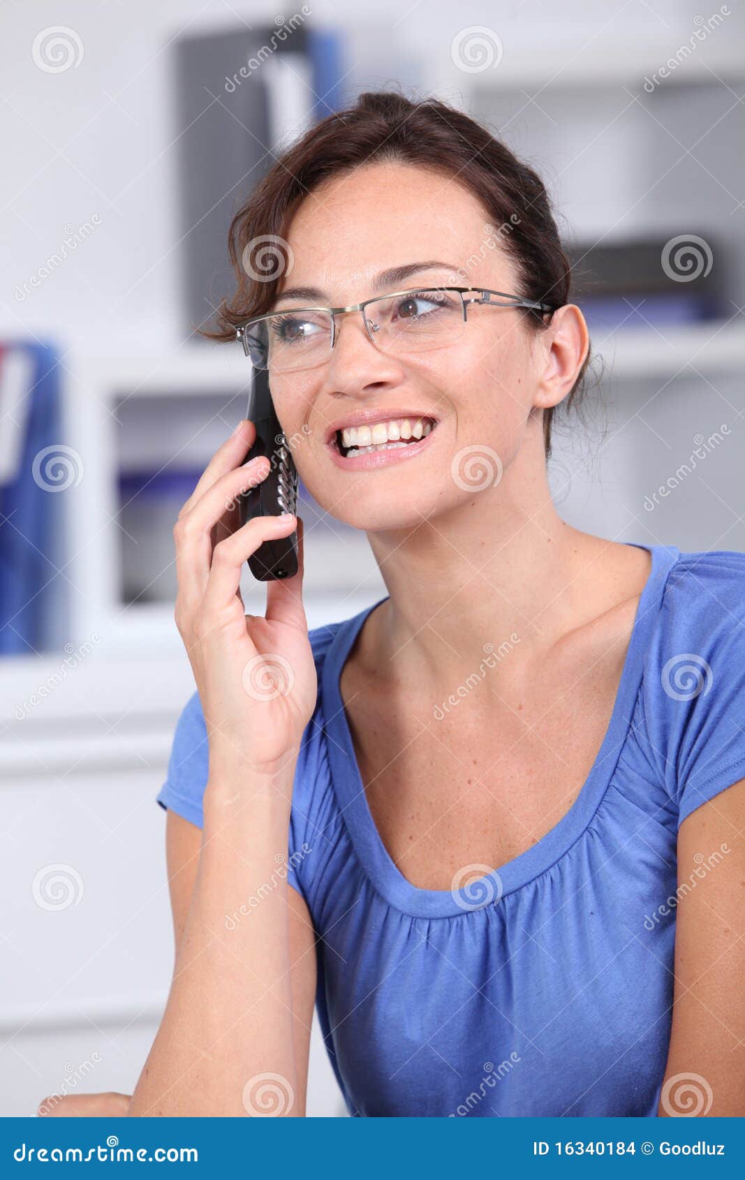Office worker on the phone stock photo. Image of looking - 16340184