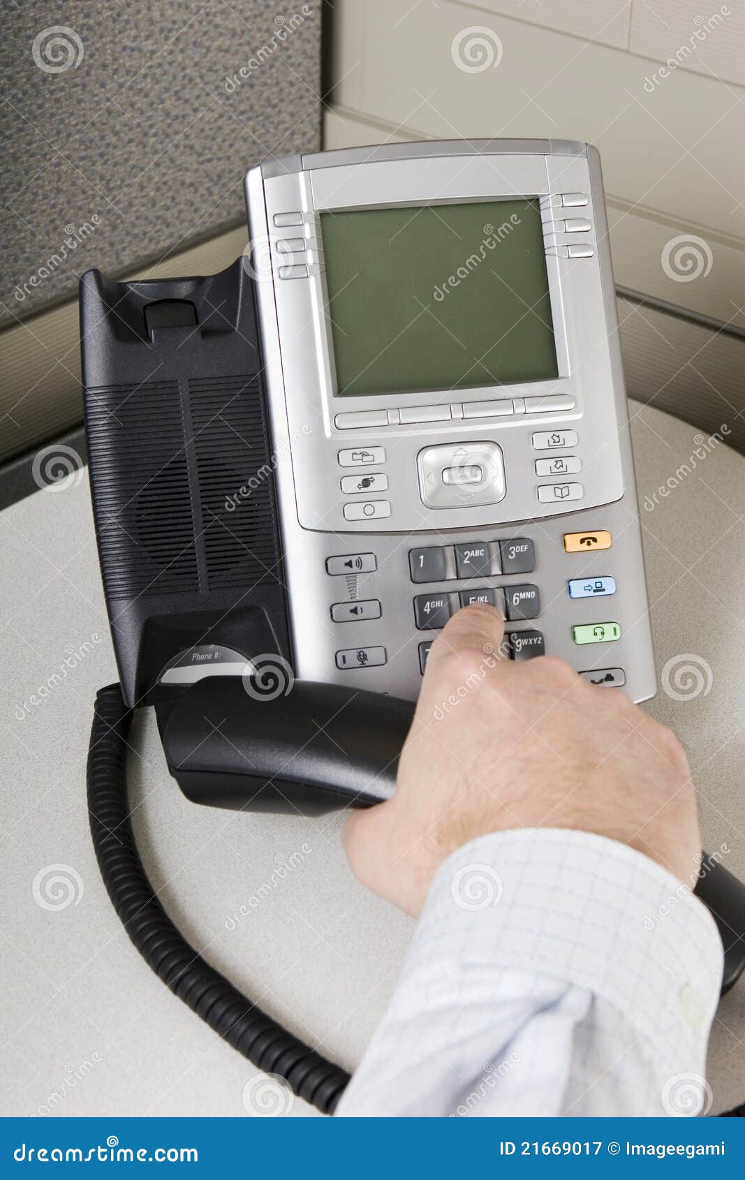 Office Worker Placing a Call Stock Image - Image of mature, finger ...