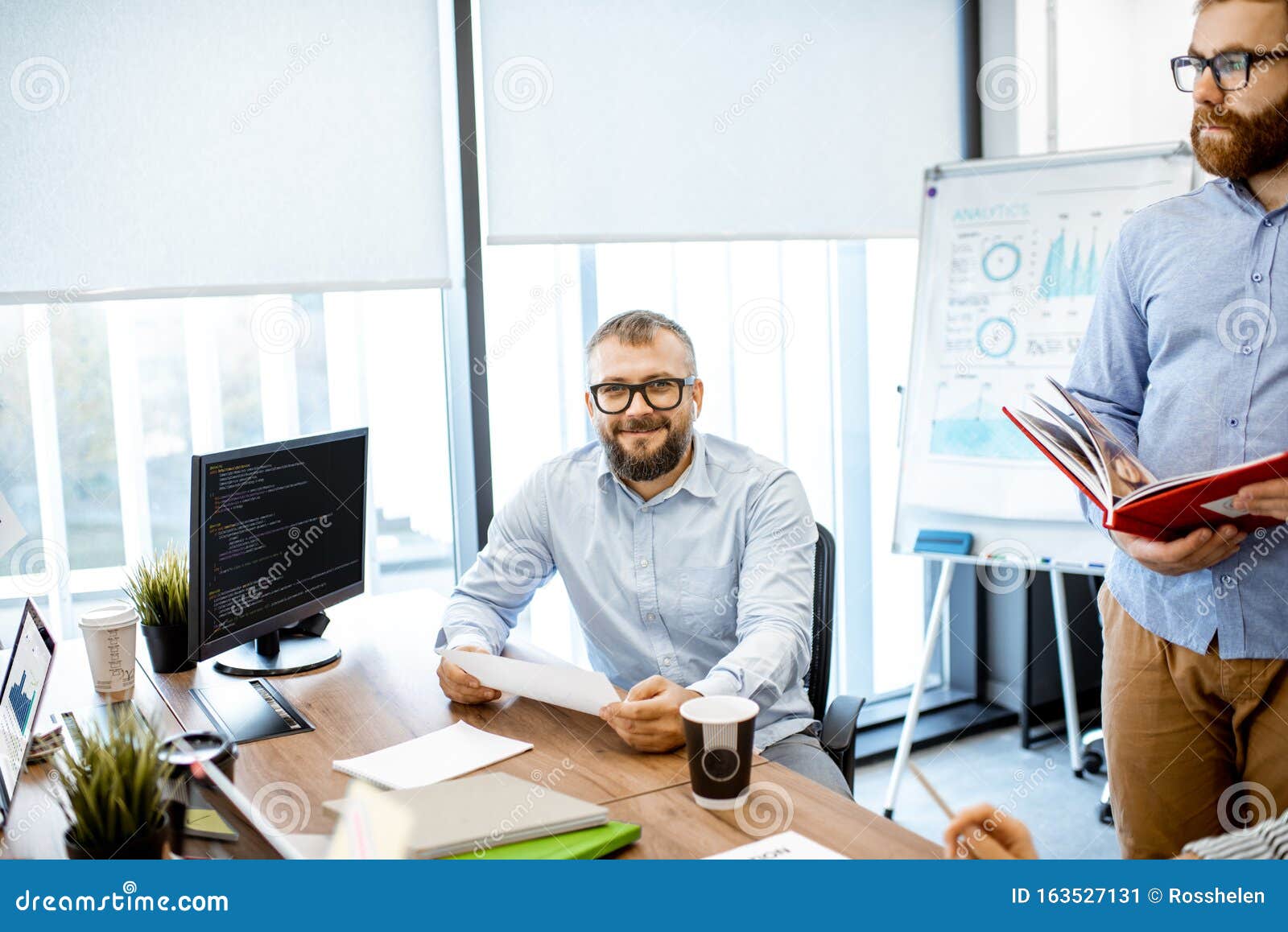 Office worker portrait stock image. Image of office - 163527131