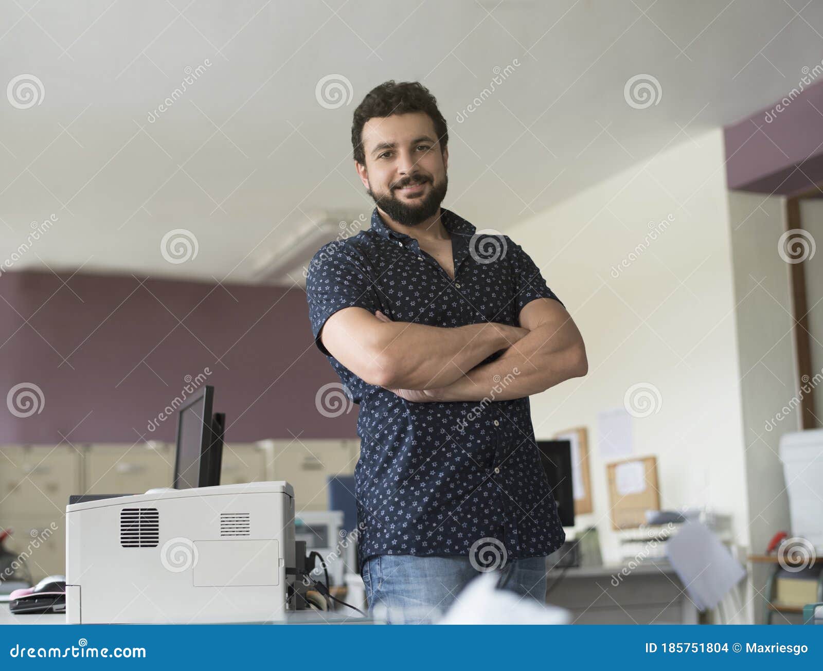 Office Worker Portrait Looking at Camera Stock Photo - Image of adult ...