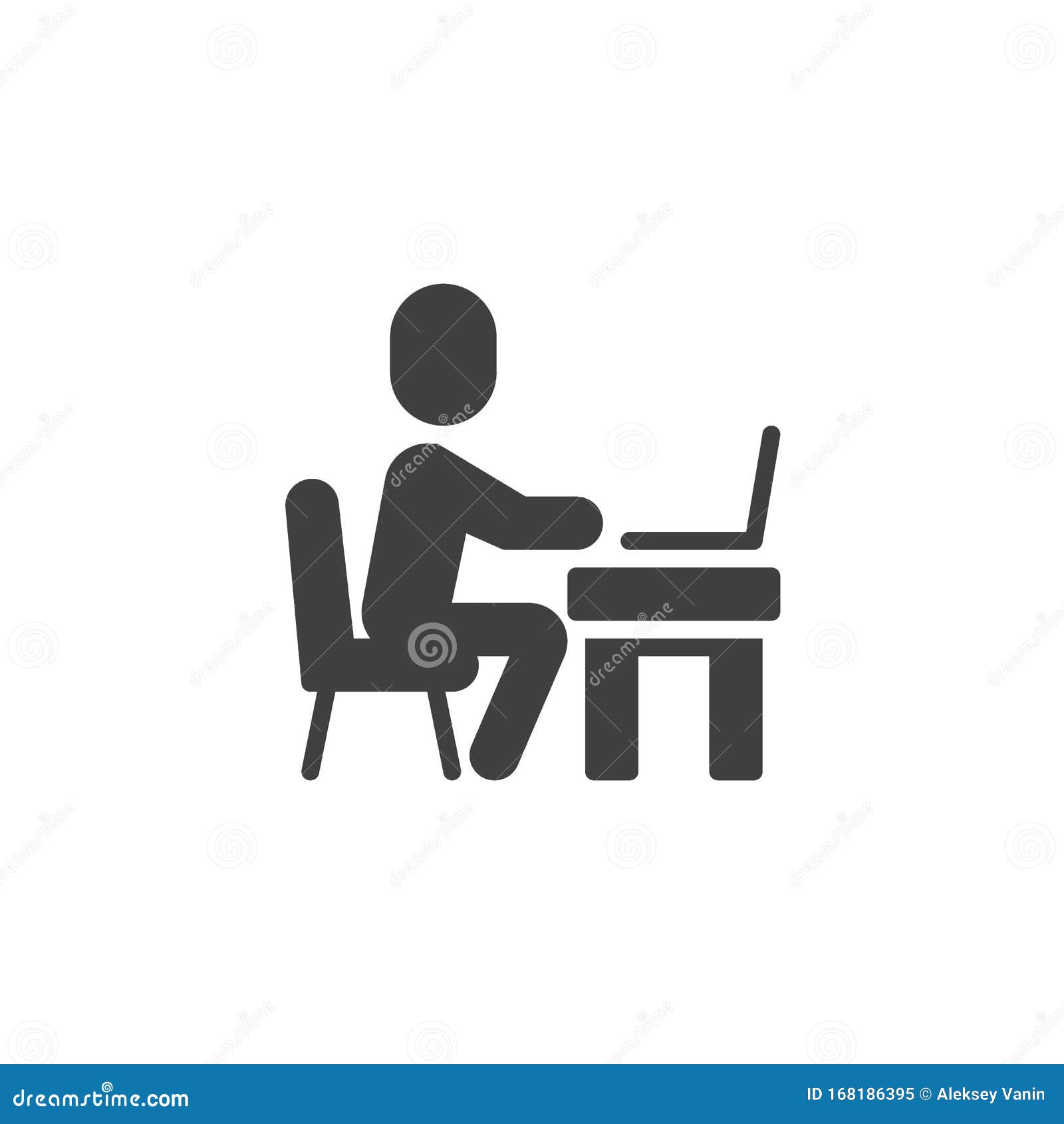 Office Worker Profession Vector Icon Stock Vector - Illustration of ...
