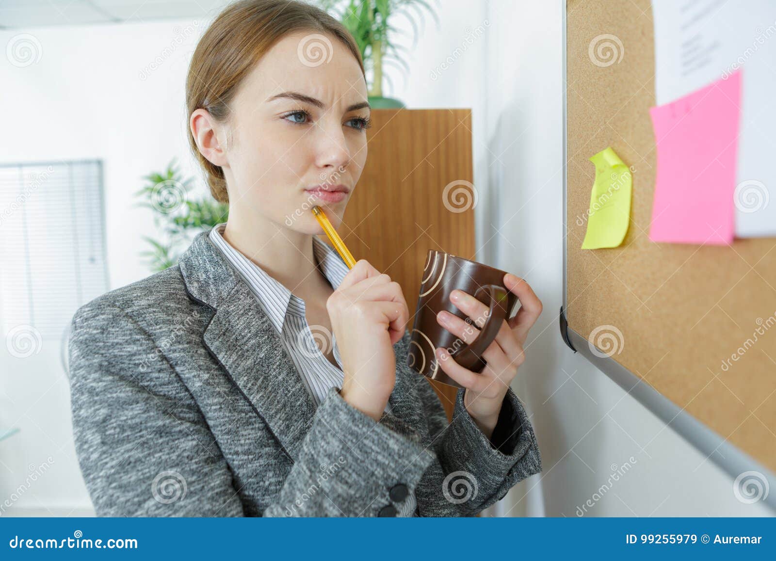 Office Worker Reading Notes Stock Image - Image of instruction, state ...