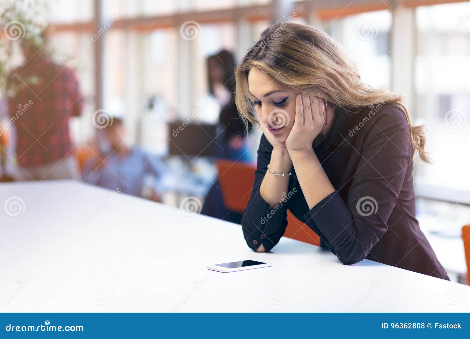 Office Worker Receiving Bad News on the Phone Stock Photo - Image of ...