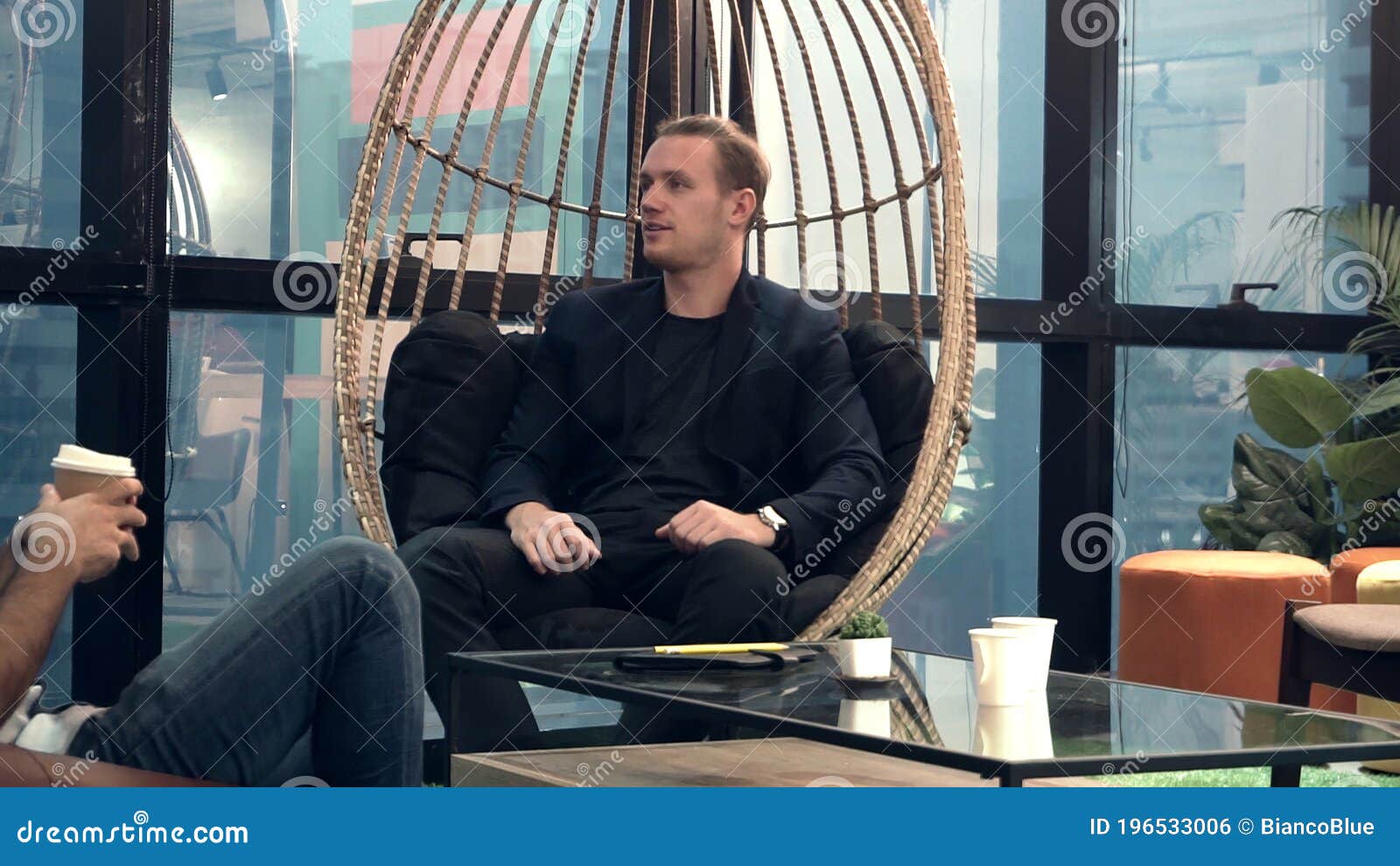 Office Worker Relax at Coffee Corner Taking Break Stock Photo - Image ...