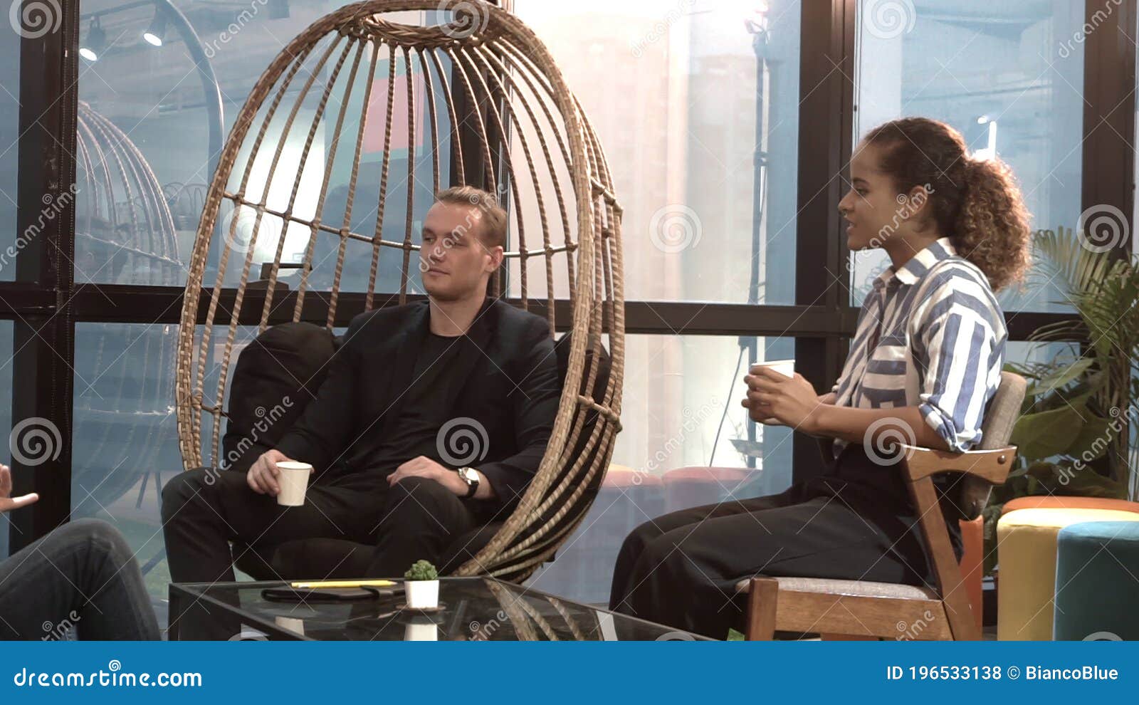 Office Worker Relax at Coffee Corner Taking Break Stock Photo - Image ...