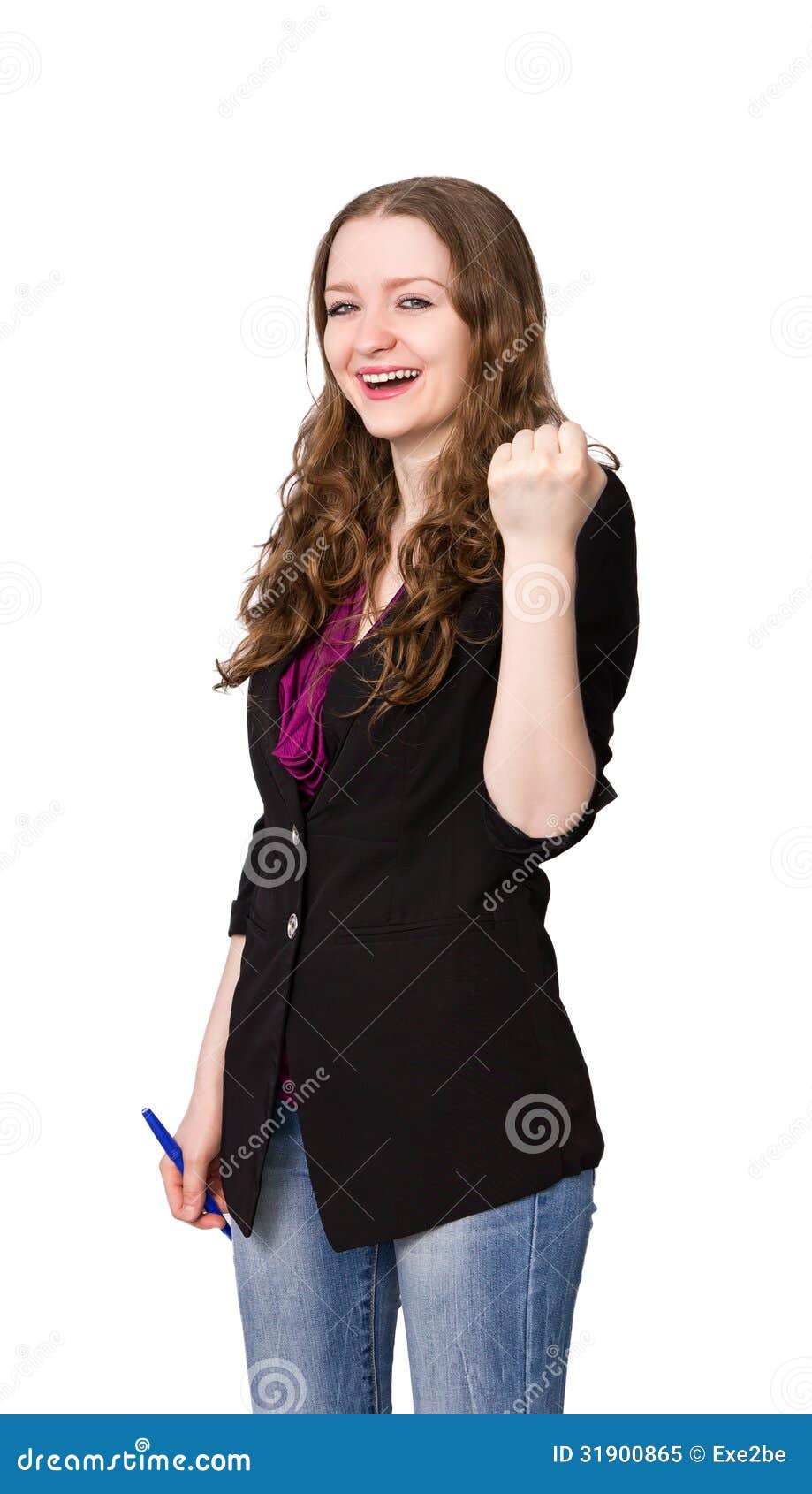 Office worker says yes stock image. Image of blouse, corporation - 31900865